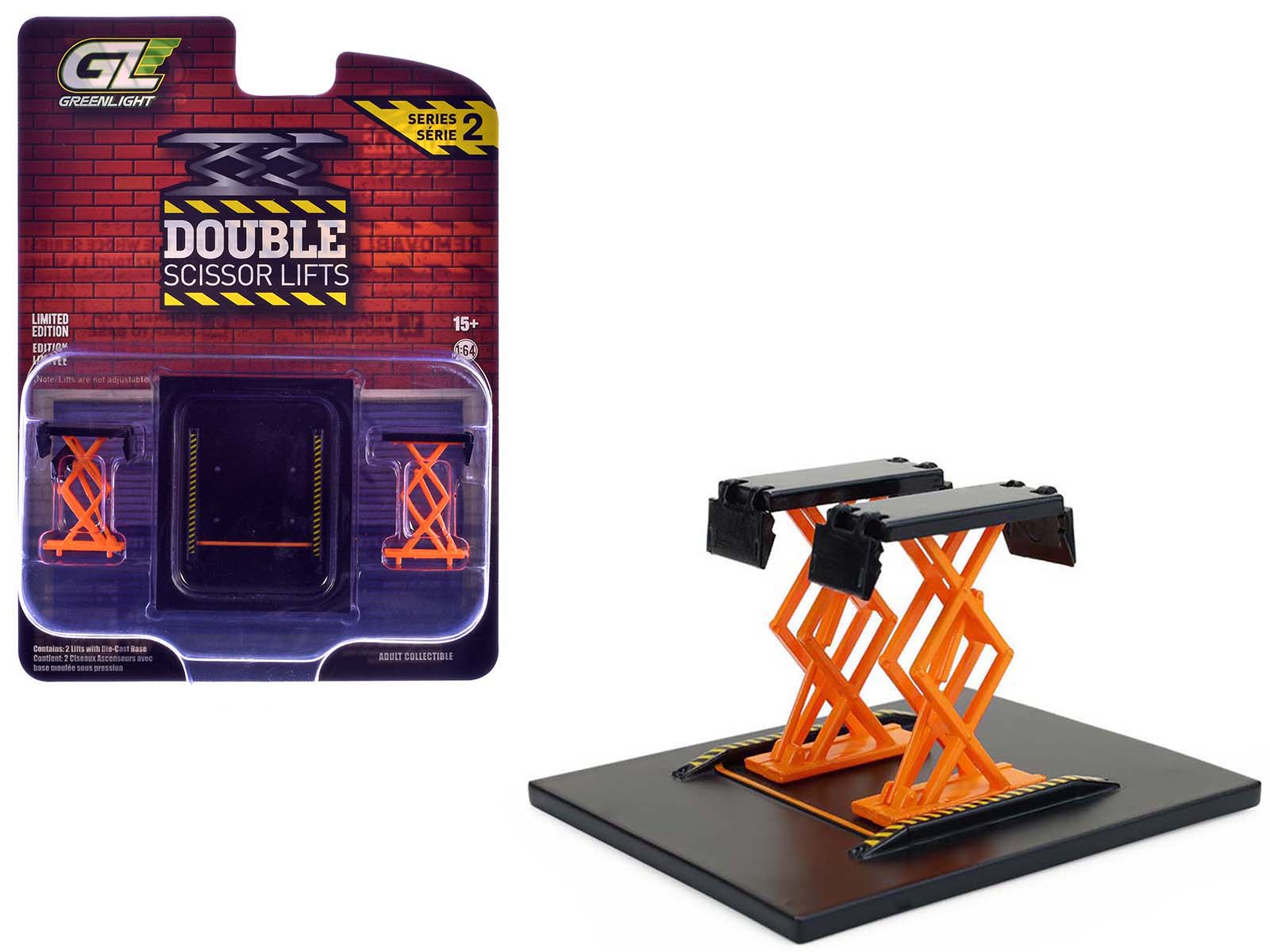 Automotive Double Scissor Lift Black and Orange "Double Scissor Lifts ...
