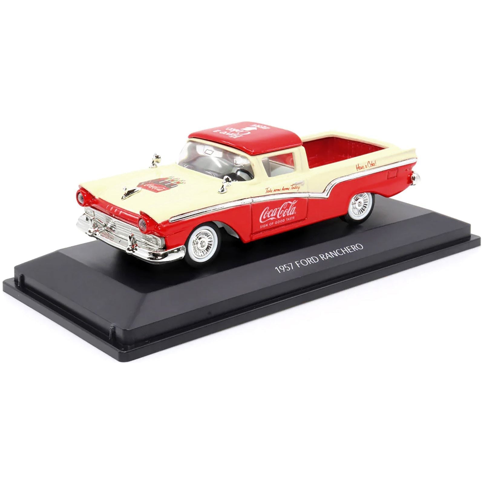 1957 Ford Ranchero "Coca-Cola" Red and Cream 1/43 Diecast Model Car by ...