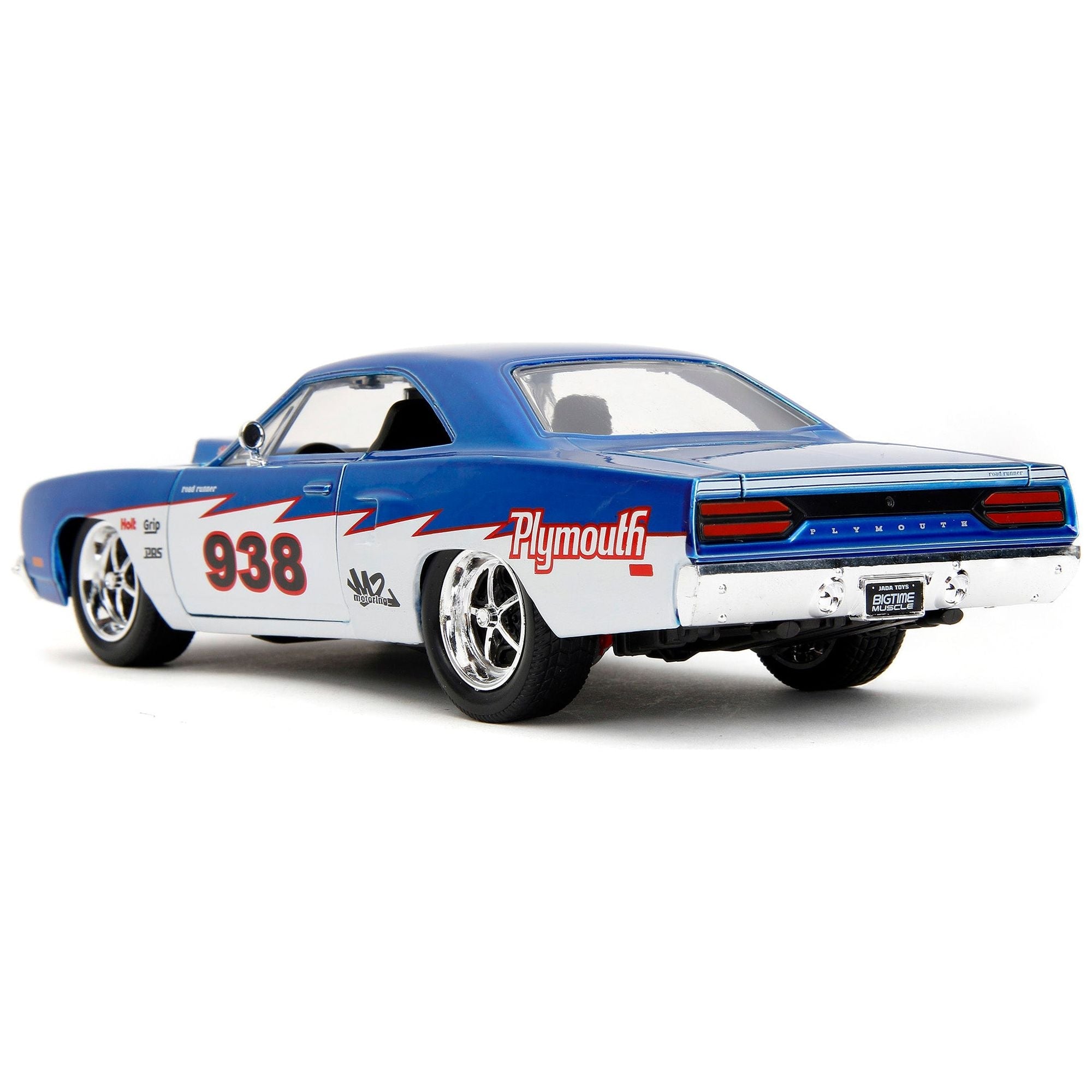 1970 Plymouth Road Runner #938 Candy Blue and White 1/24 Diecast Model