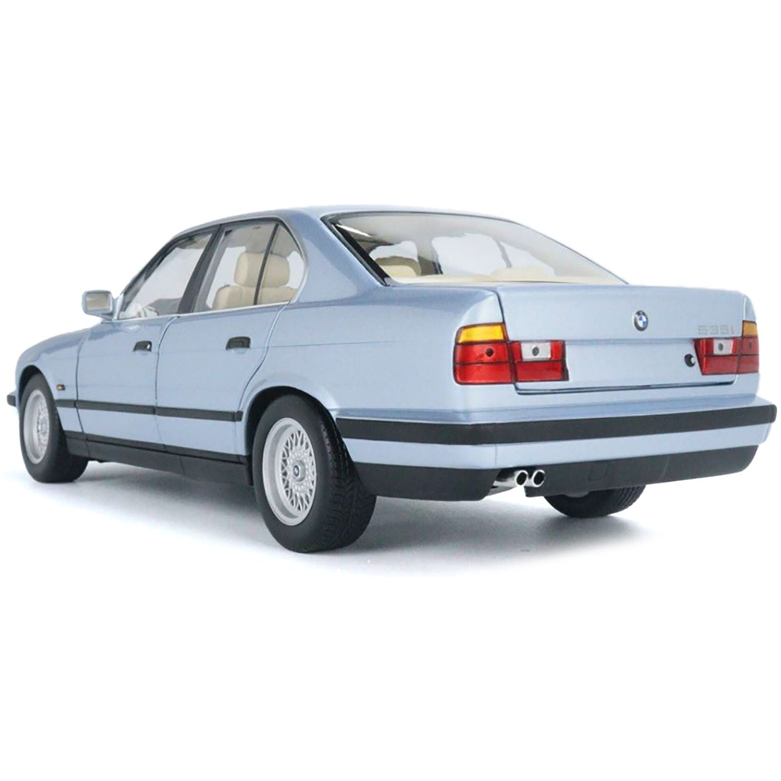 1988 BMW 535i (E34) Light Blue Metallic 1/18 Diecast Model Car