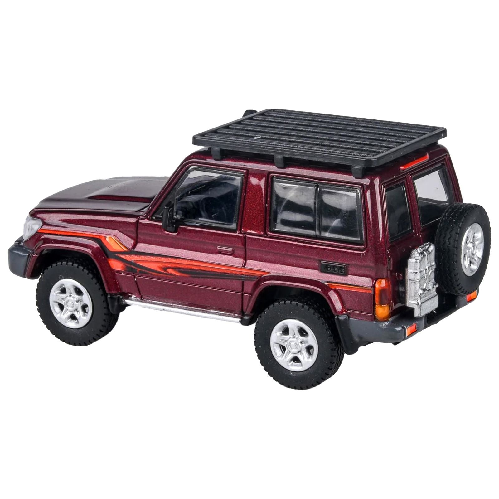 2014 Toyota Land Cruiser LC 71 Red Metallic with Graphics 1/64 Car