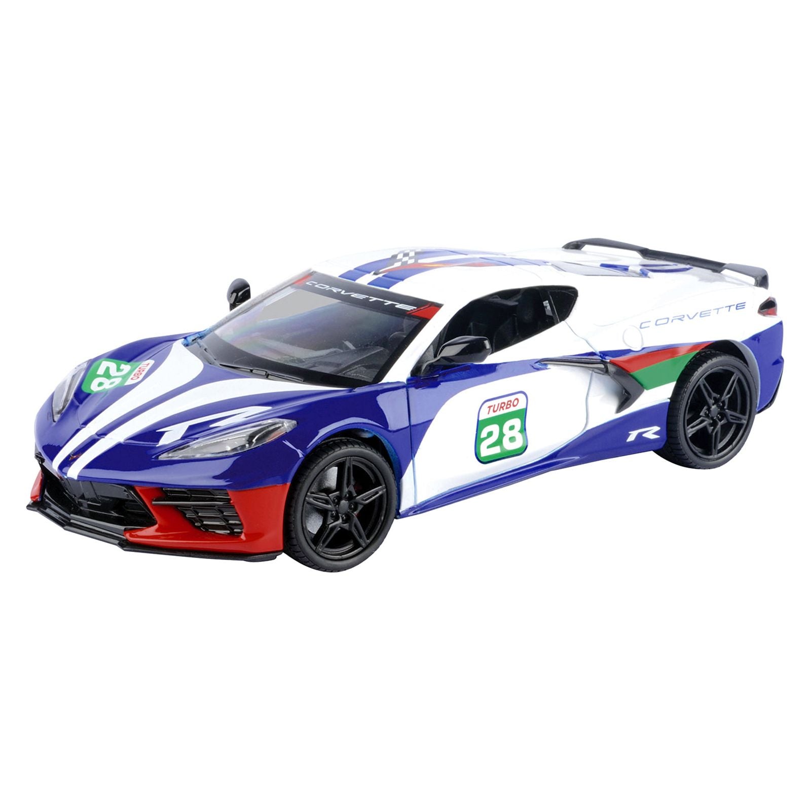 2020 Chevrolet Corvette #28 White with Blue Graphics "GT Racing" Serie ...