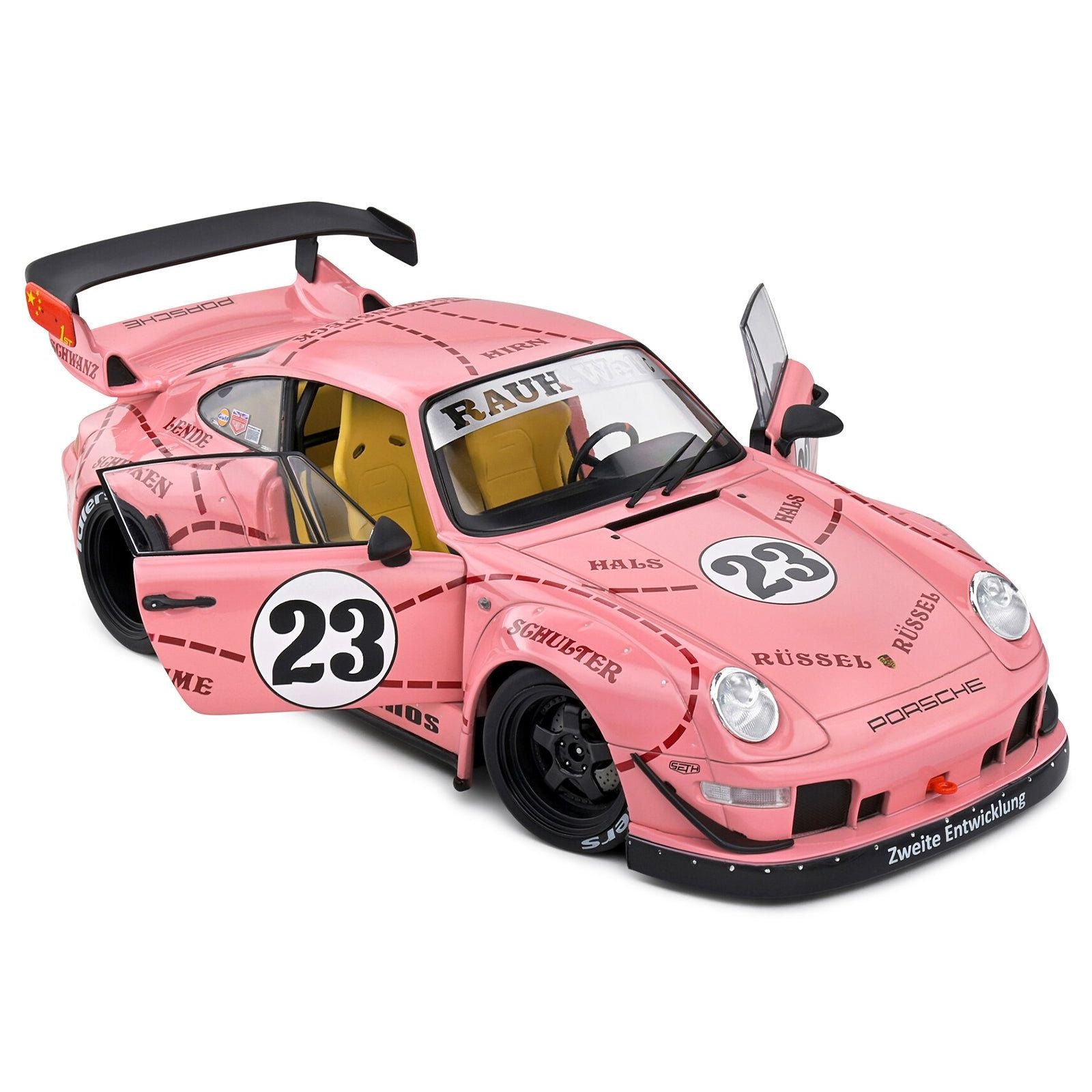 2020 RWB Bodykit #23 Pink with Graphics 1/18 Diecast Model Car