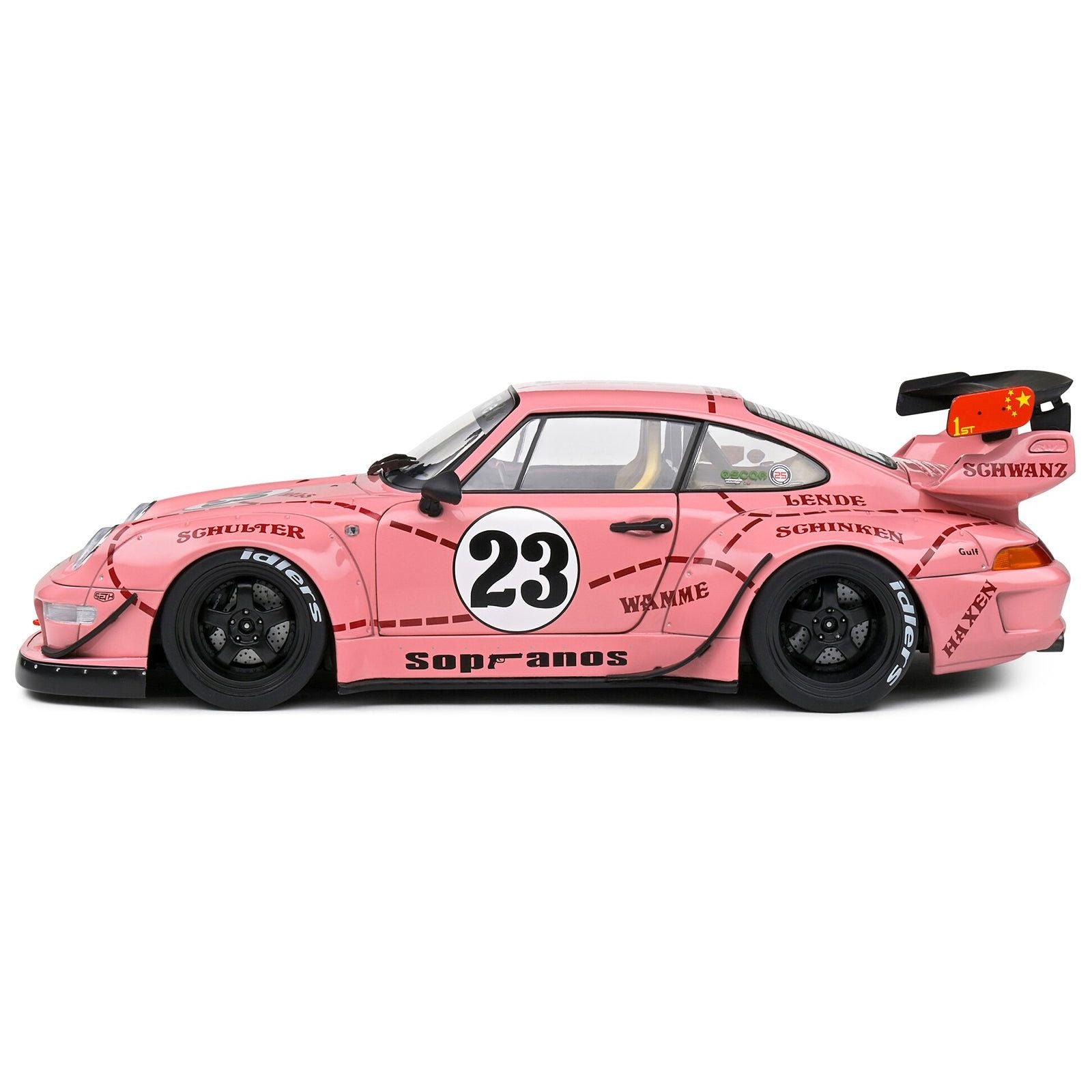 2020 RWB Bodykit #23 Pink with Graphics 1/18 Diecast Model Car