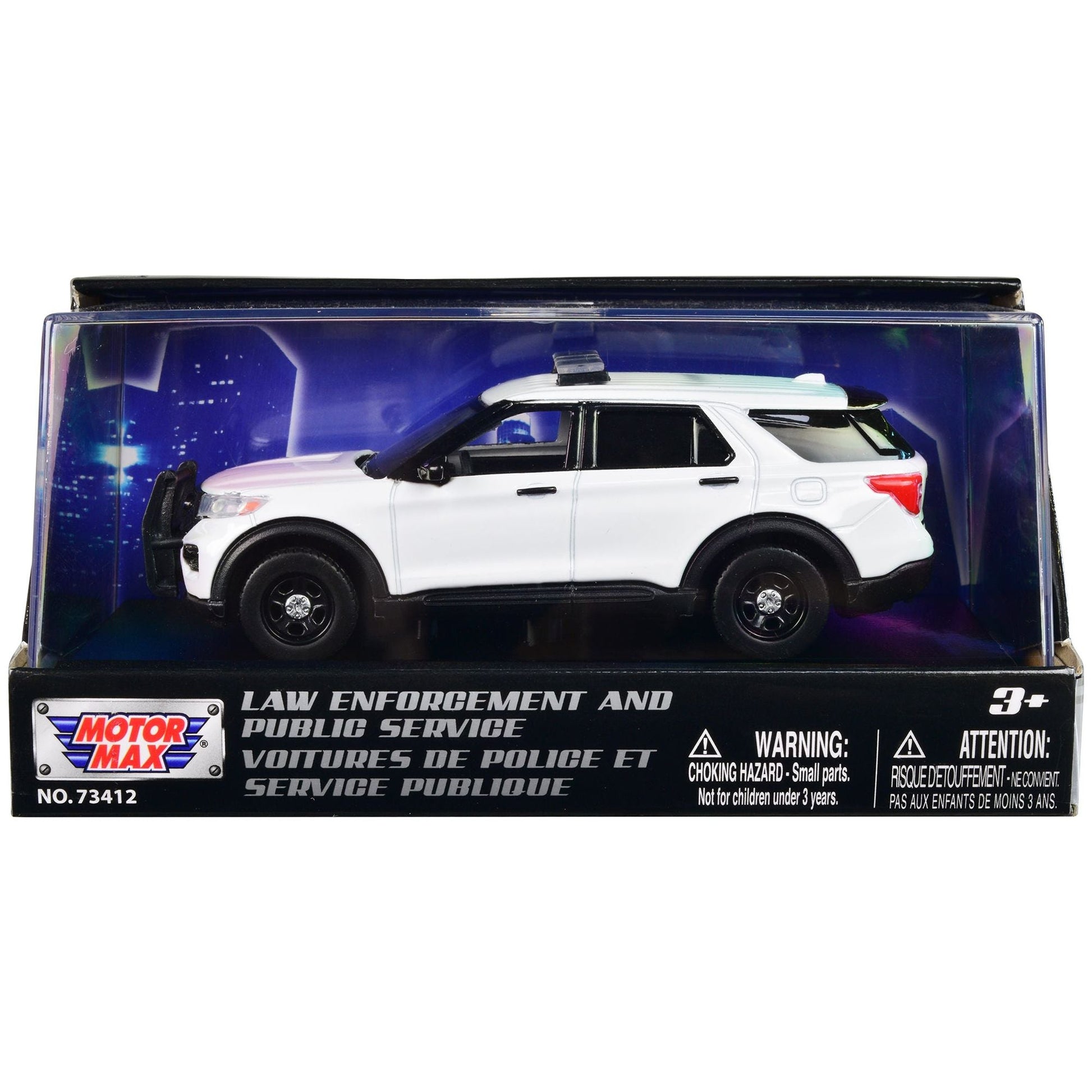 2022 Ford Police Interceptor Utility Plain White 1/43 Diecast Model