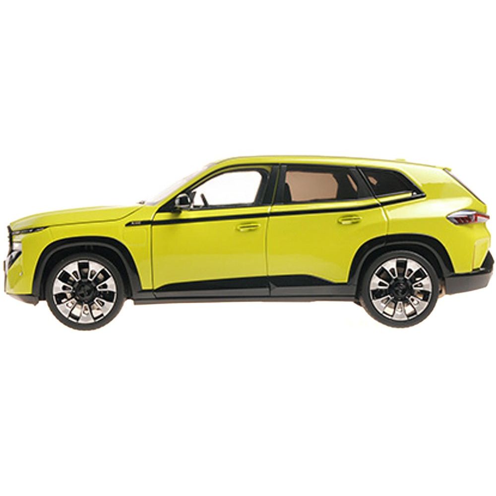 2023 BMW XM Yellow with Black Stripes 1/18 Diecast Model Car