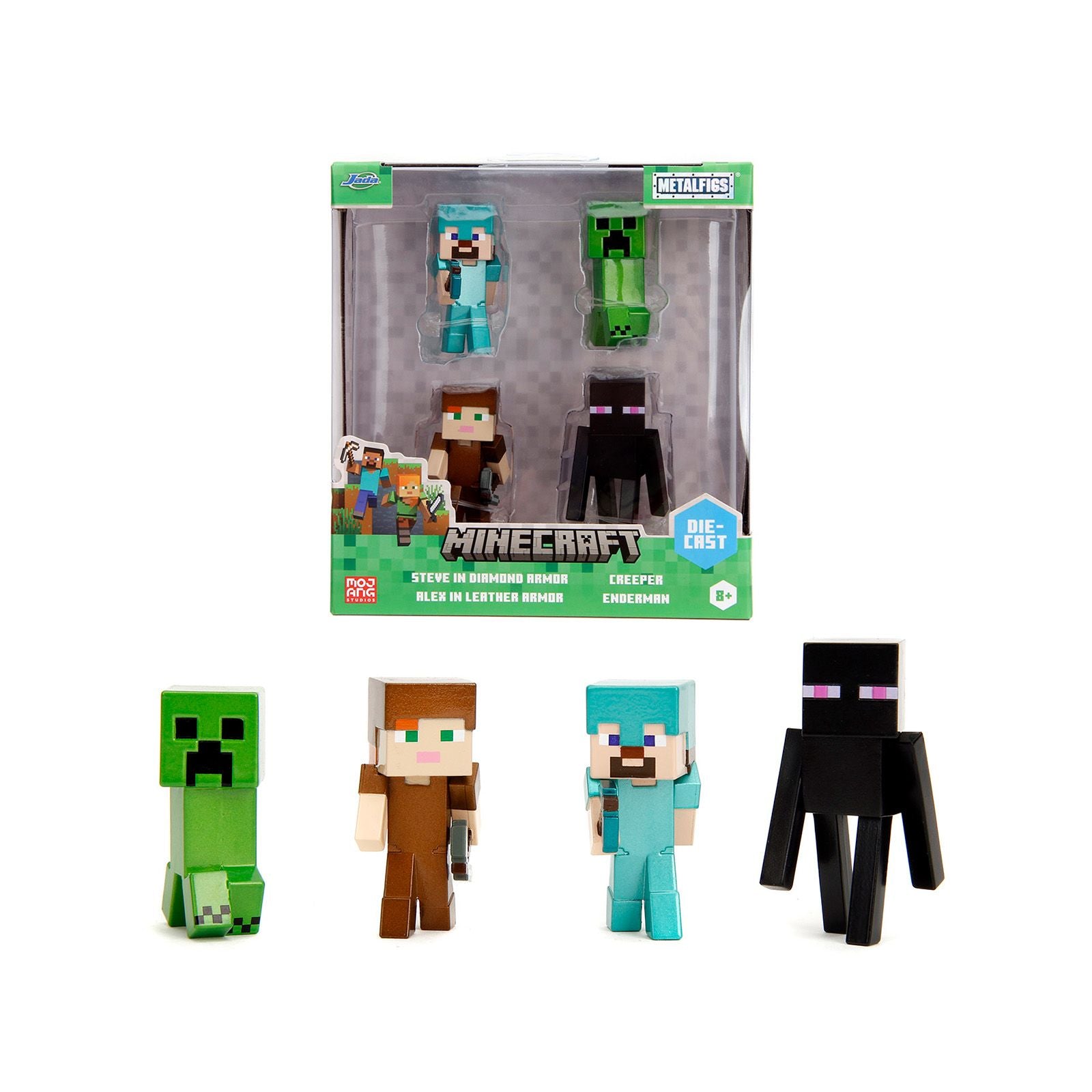 Set of 4 Diecast Figures "Minecraft" Wave 3 "Metalfigs" by Jada