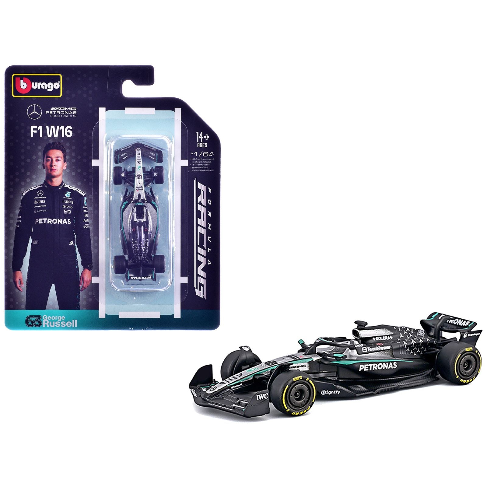 Mercedes AMG F1 W16 E Performance #63 George Russell Formula One F1 ...