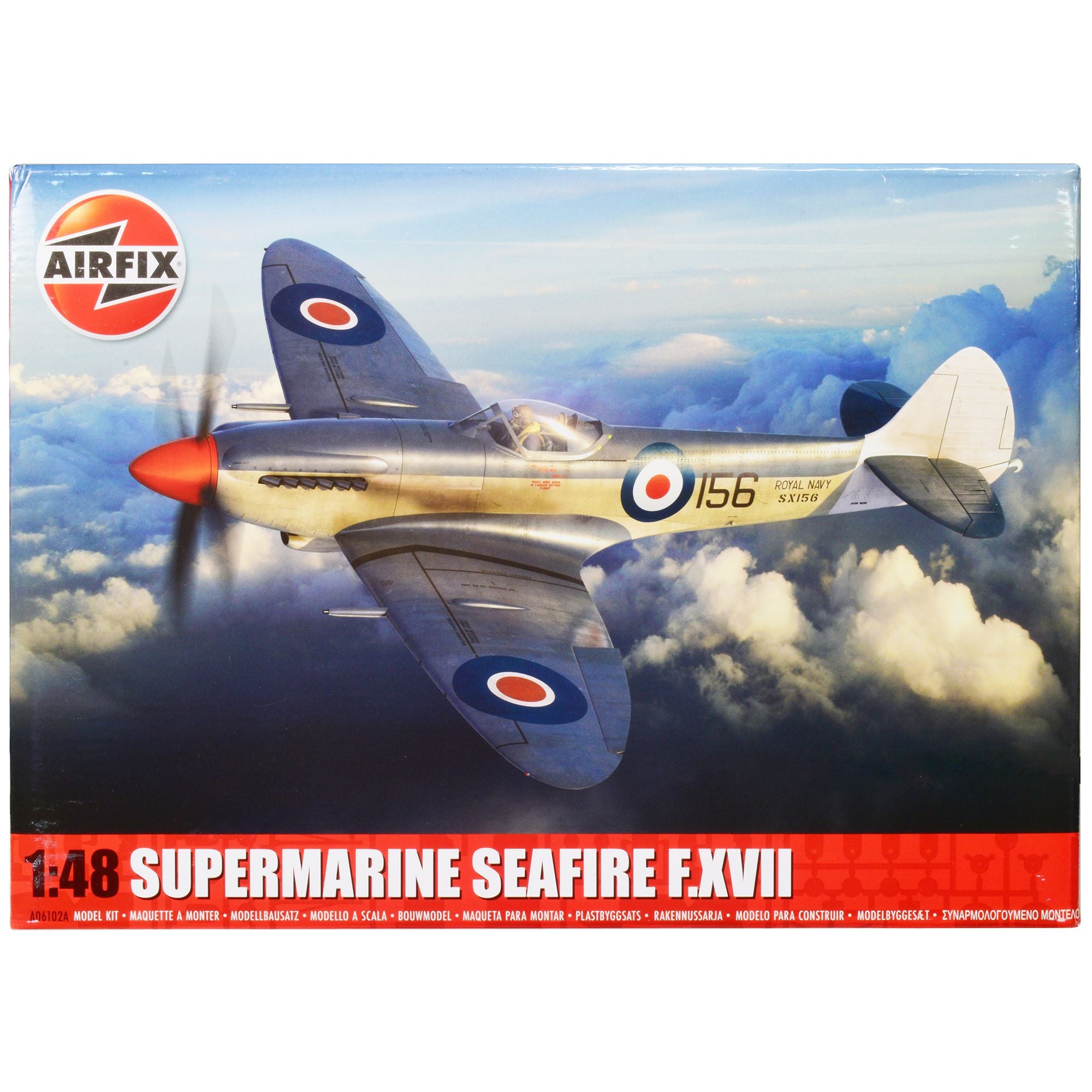 Level 3 Model Kit Supermarine Seafire F.XVII Fighter Aircraft with 3 S ...