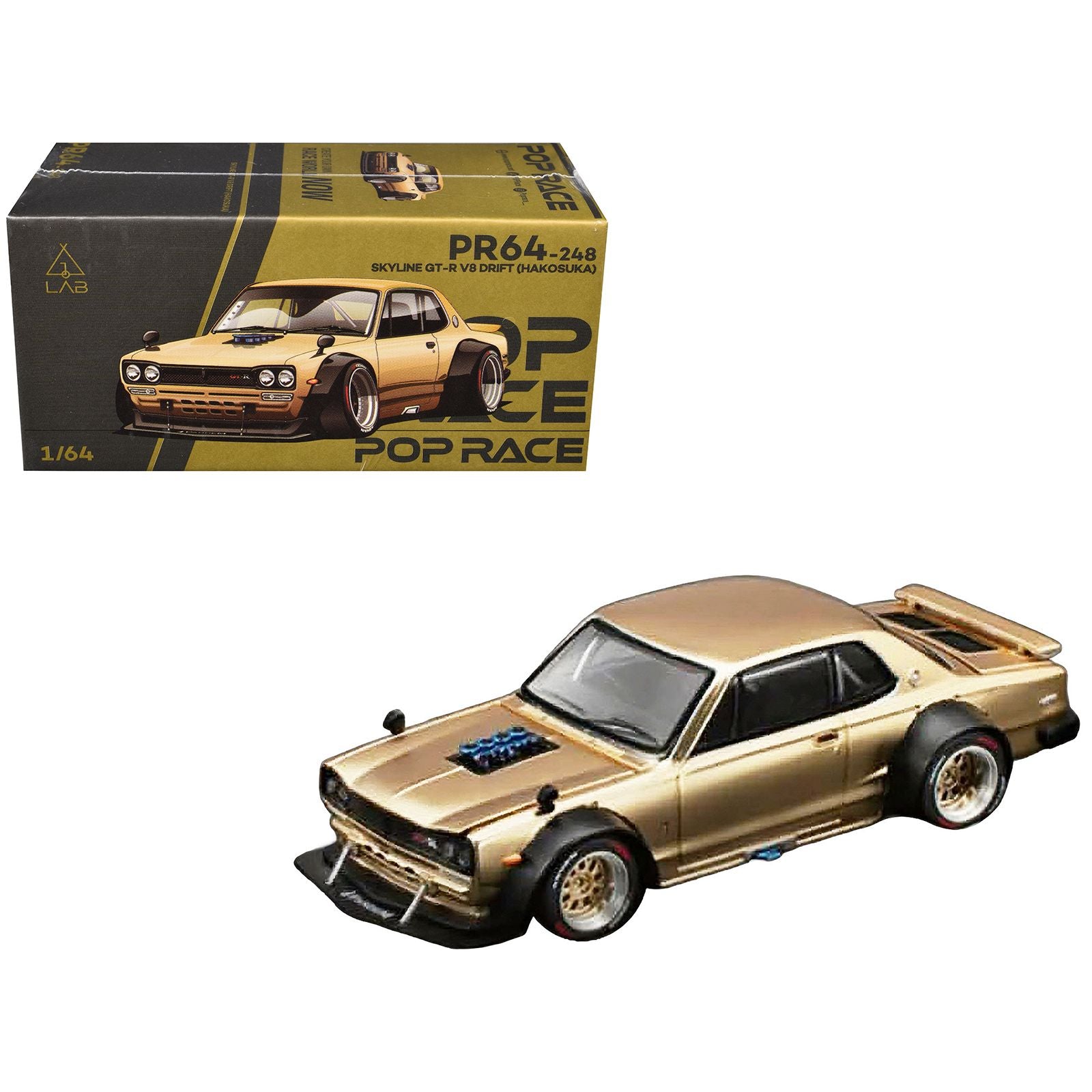 Skyline GT-R V8 Drift "Hakosuka" RHD (Right Hand Drive) Gold Metallic 1 ...