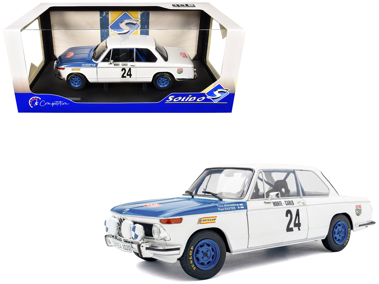 BMW 2002 Tii #24 Timo Makinen - Paul Easter 2nd Place "Rallye Monte-Ca ...