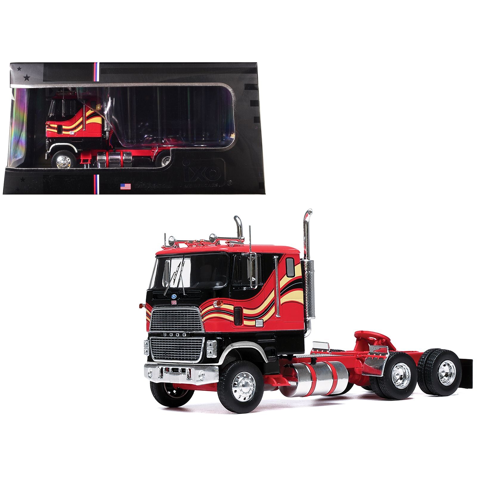 1985 Ford CL 9000 Truck Tractor Red and Black with Graphics 1/43 ...