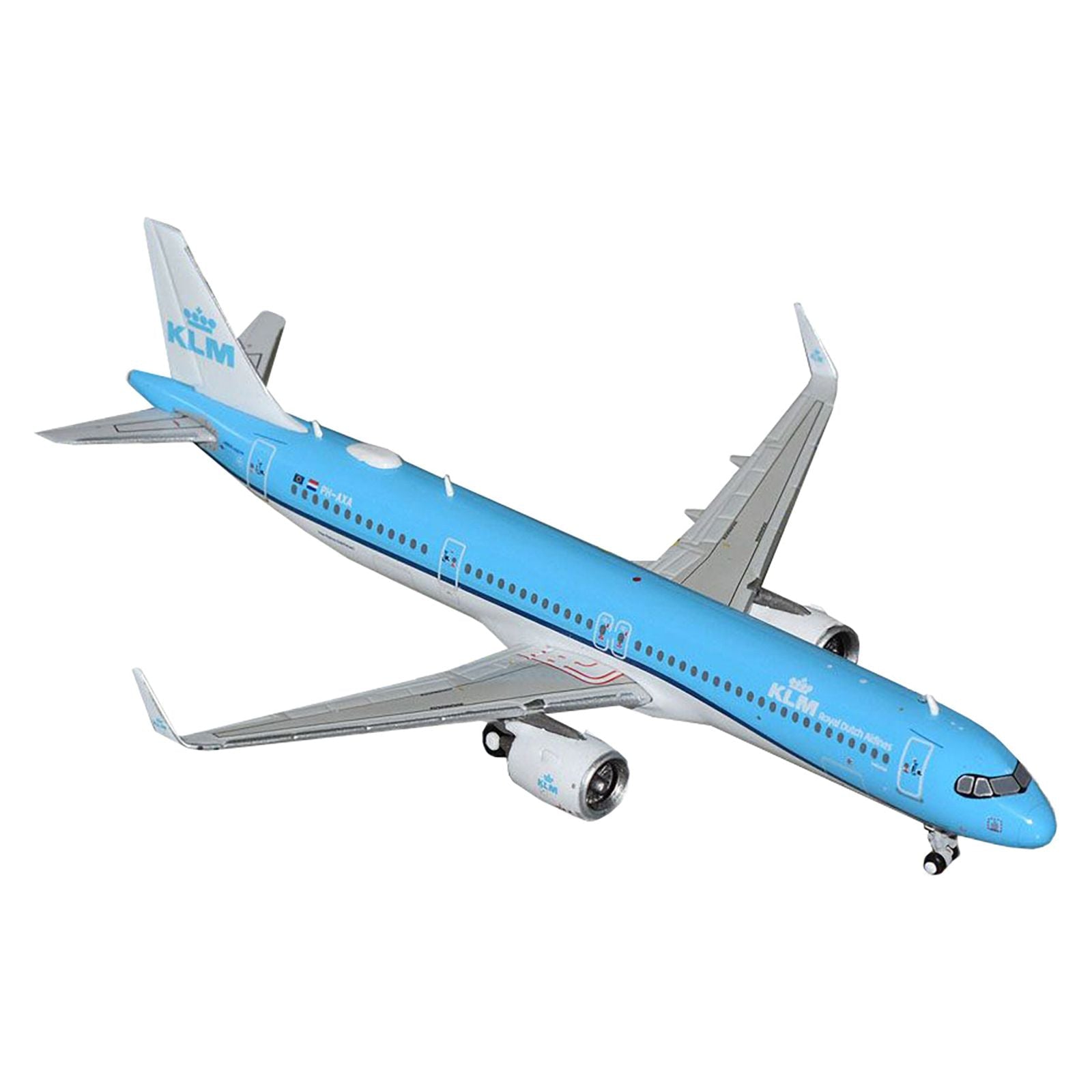 Airbus A321neo Commercial Aircraft Blue and White 1/400 Diecast