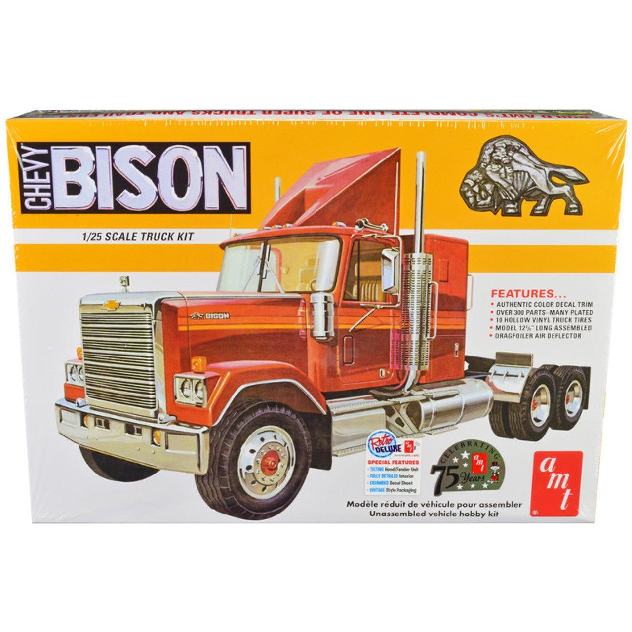 AMT Chevrolet Bison Conventional Tractor 1/25 Scale Model Kit ...