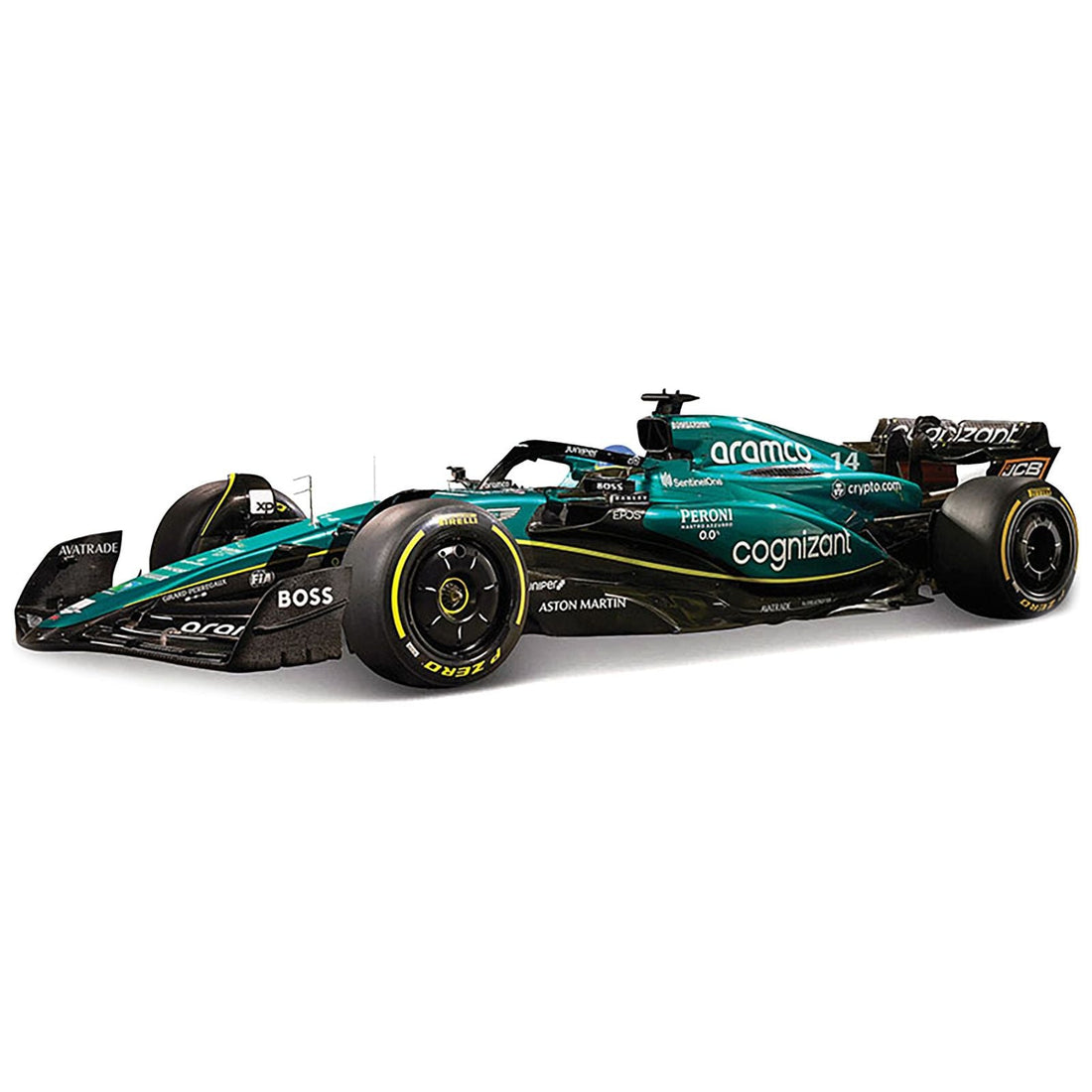 Aston Martin AMR23 #14 Fernando Alonso with Driver in Car 1/43