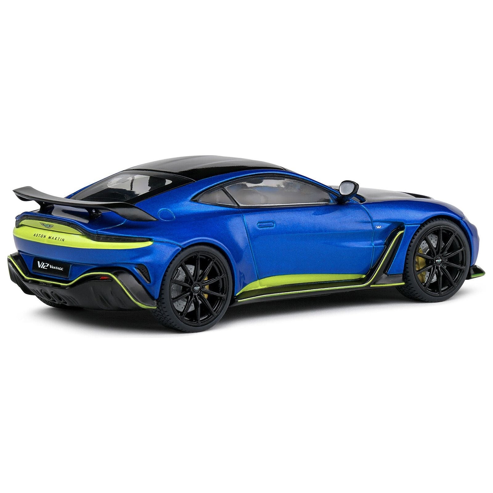 Aston Martin V12 Vantage Blue Metallic with Black Hood 1/43 Diecast