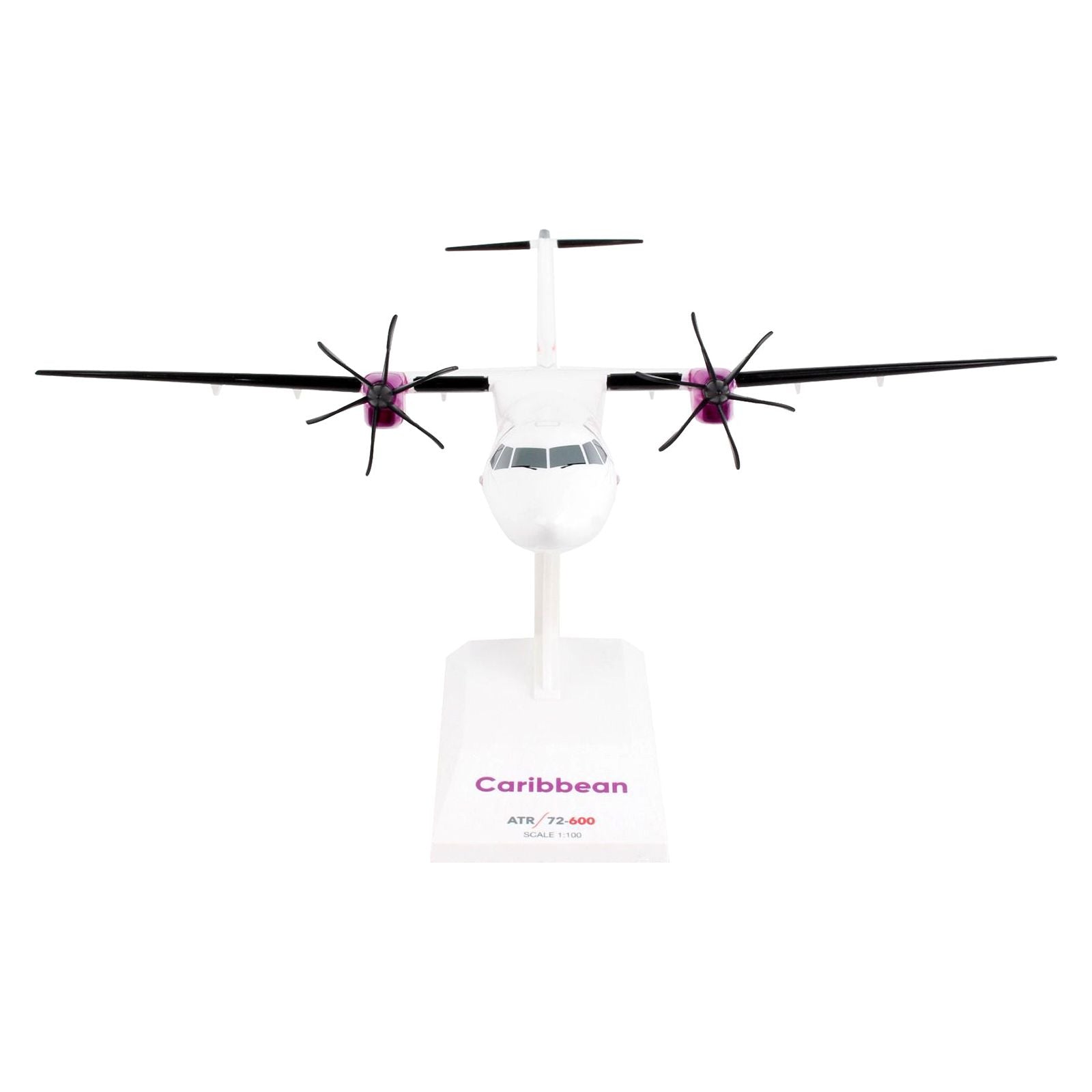 ATR 72-600 Commercial Aircraft White with Graphics 1/100 Plastic Model