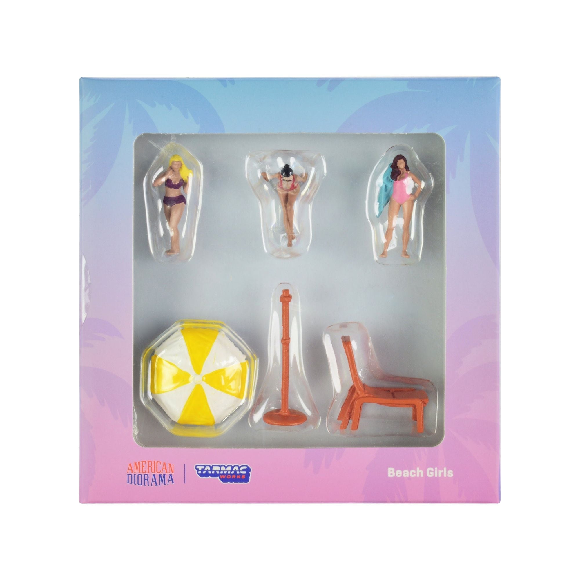 Beach Girls 5 piece Diecast Figure Set for 1/64 Scale Models