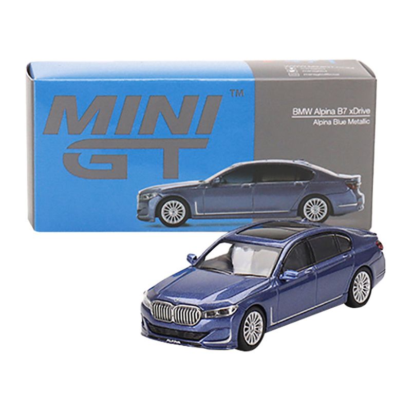 BMW Alpina B7 xDrive Blue Metallic with Sunroof 1/64 Diecast Car
