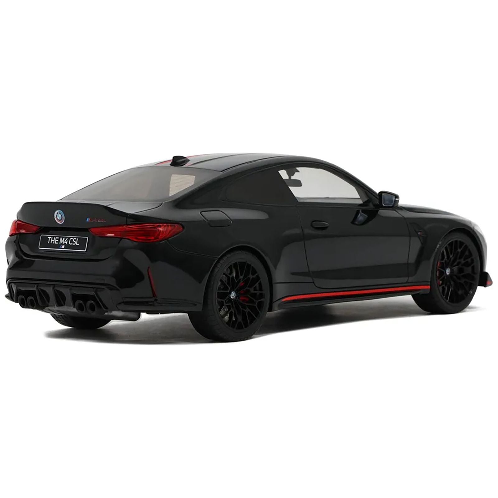 BMW M4 CSL Black with Red Stripes 1/18 Model Car by GT Spirit ...