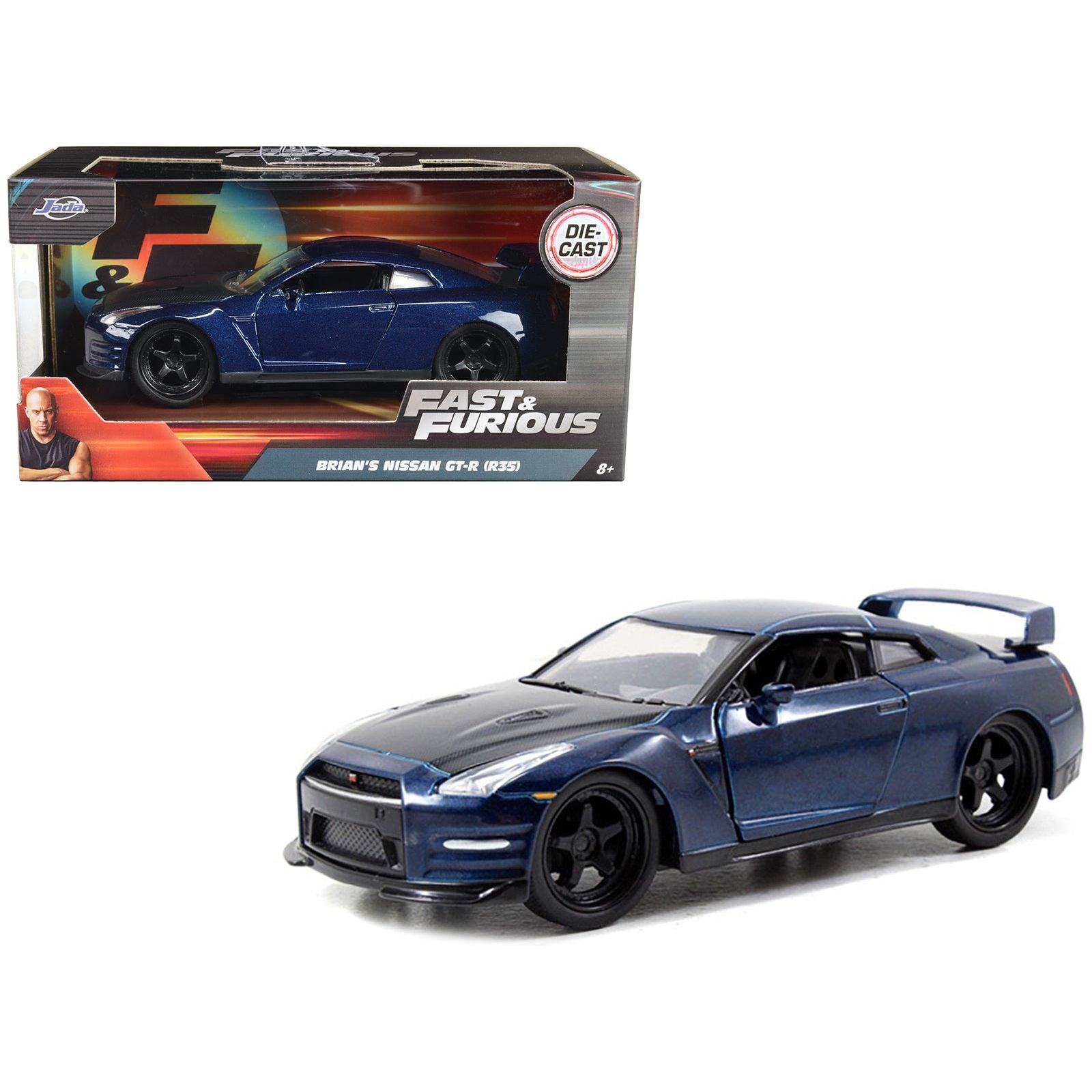 Brian's Nissan GT-R R35 Blue Movie 1/32 Diecast Model Car
