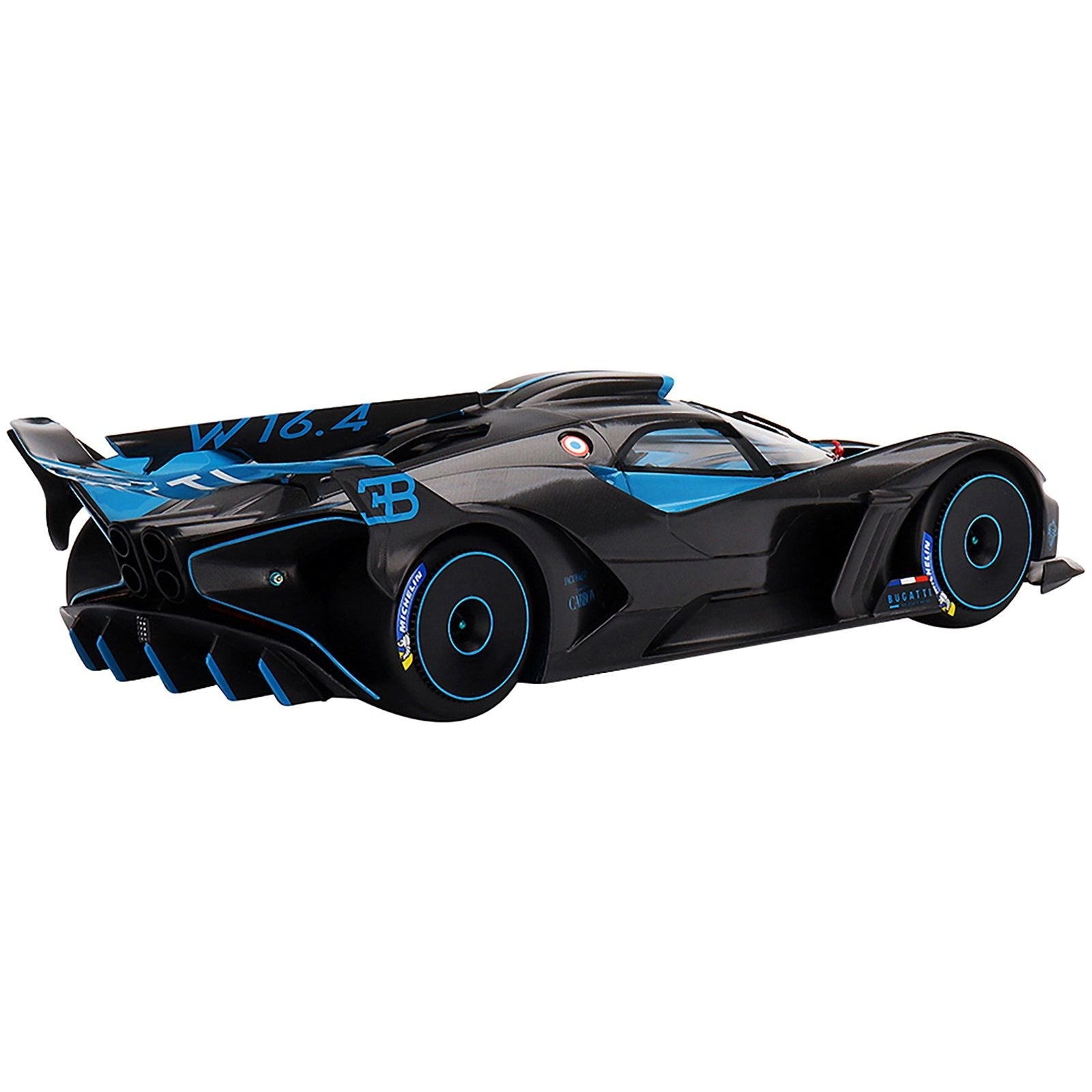 Bugatti Bolide Presentation Version Blue and Black 1/18 Model Car