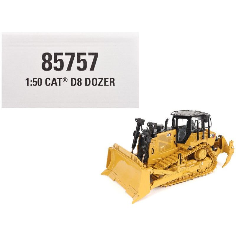 CAT Caterpillar D8 Track-Type Dozer Yellow 1/50 Diecast Model