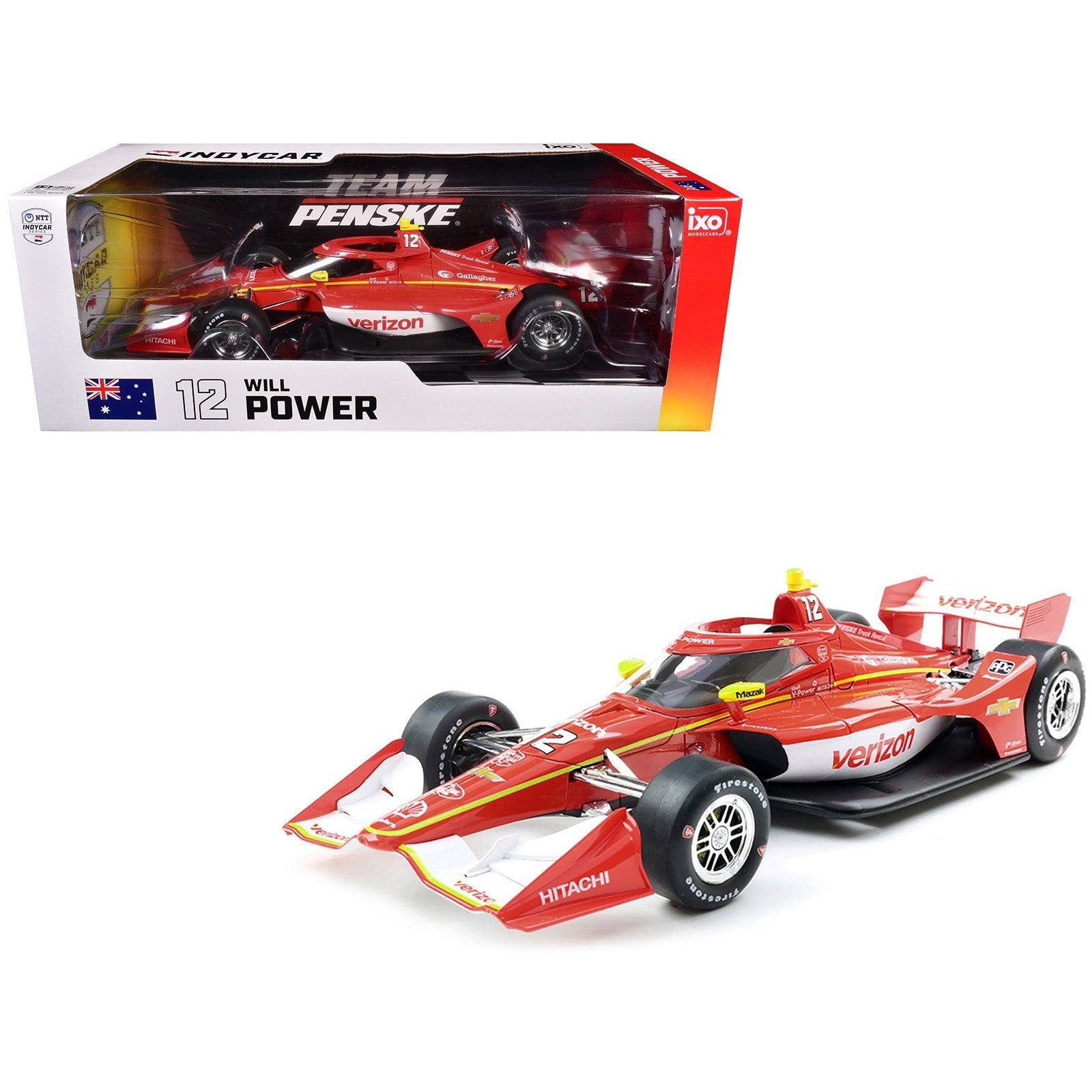 Dallara IndyCar #12 Will Power Team Penske 1/18 Diecast Model
