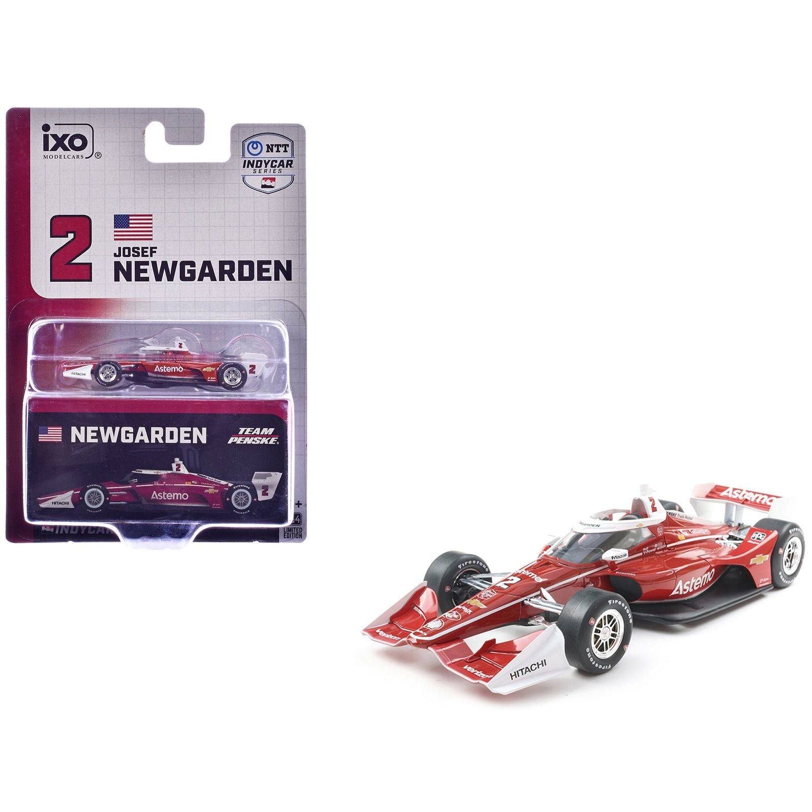 Dallara IndyCar #2 Newgarden "Astemo" Penske 2025 1/64 Diecast Car
