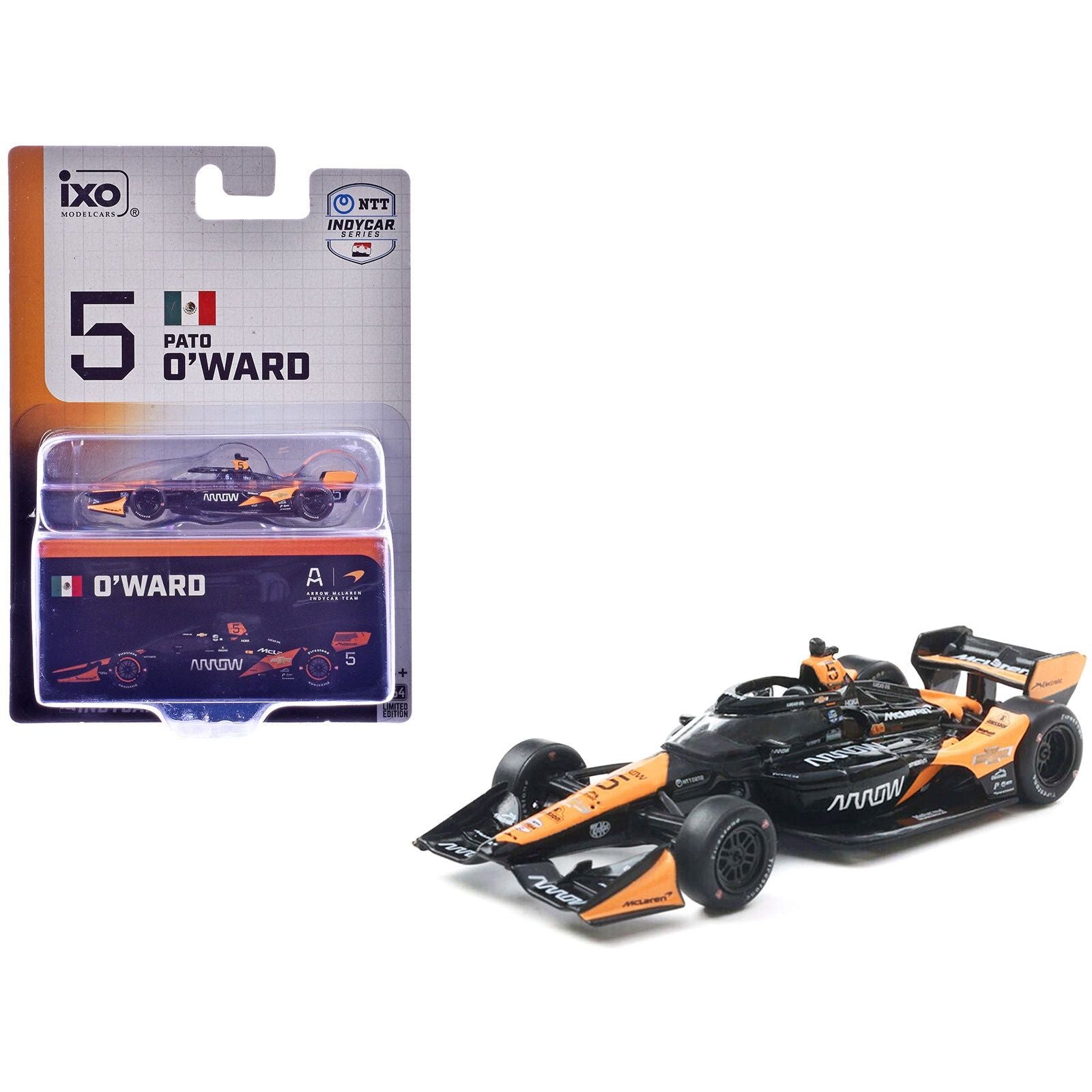 Dallara IndyCar #5 Pato OWard Arrow McLaren 1/64 Diecast Model Car