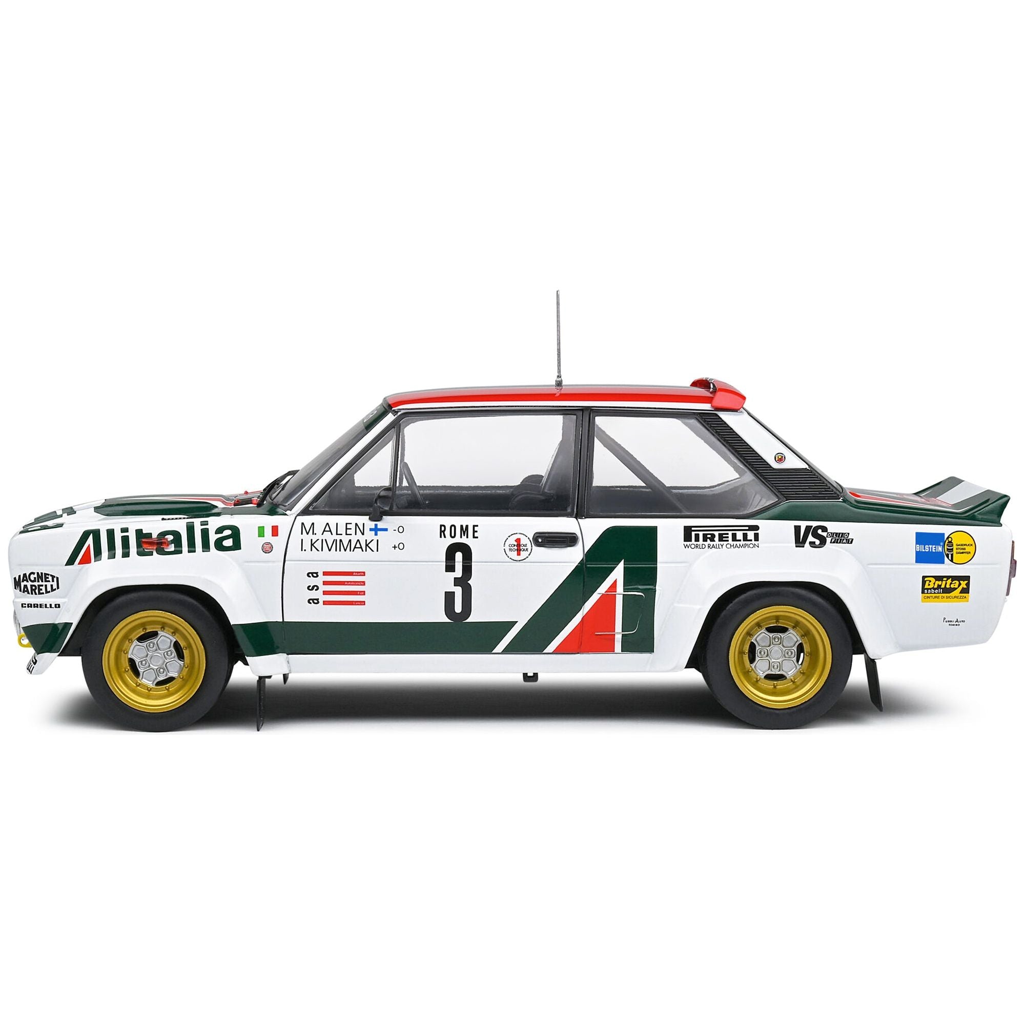 Fiat 131 Abarth #3 Markku Alen - Ilkka Kivimaki 3rd Place "Rallye Mont ...