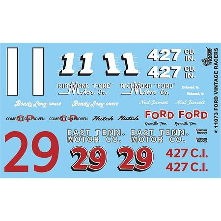 FORD VINTAGE RACE DECALS
