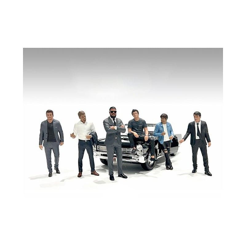 Gentlemen's Club 6 piece Figure Set for 1/24 Scale Models