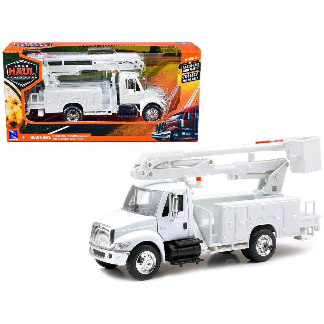 International 4200 Line Maintenance Service Truck White 1/43 Diecast