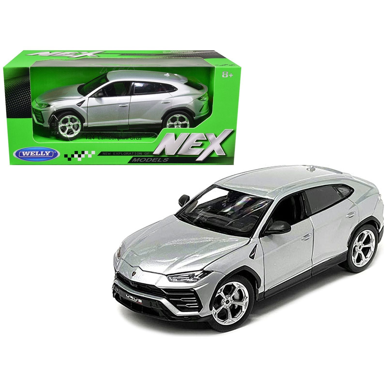 Lamborghini Urus Gray Metallic "NEX Models" 1/24 Diecast Model Car