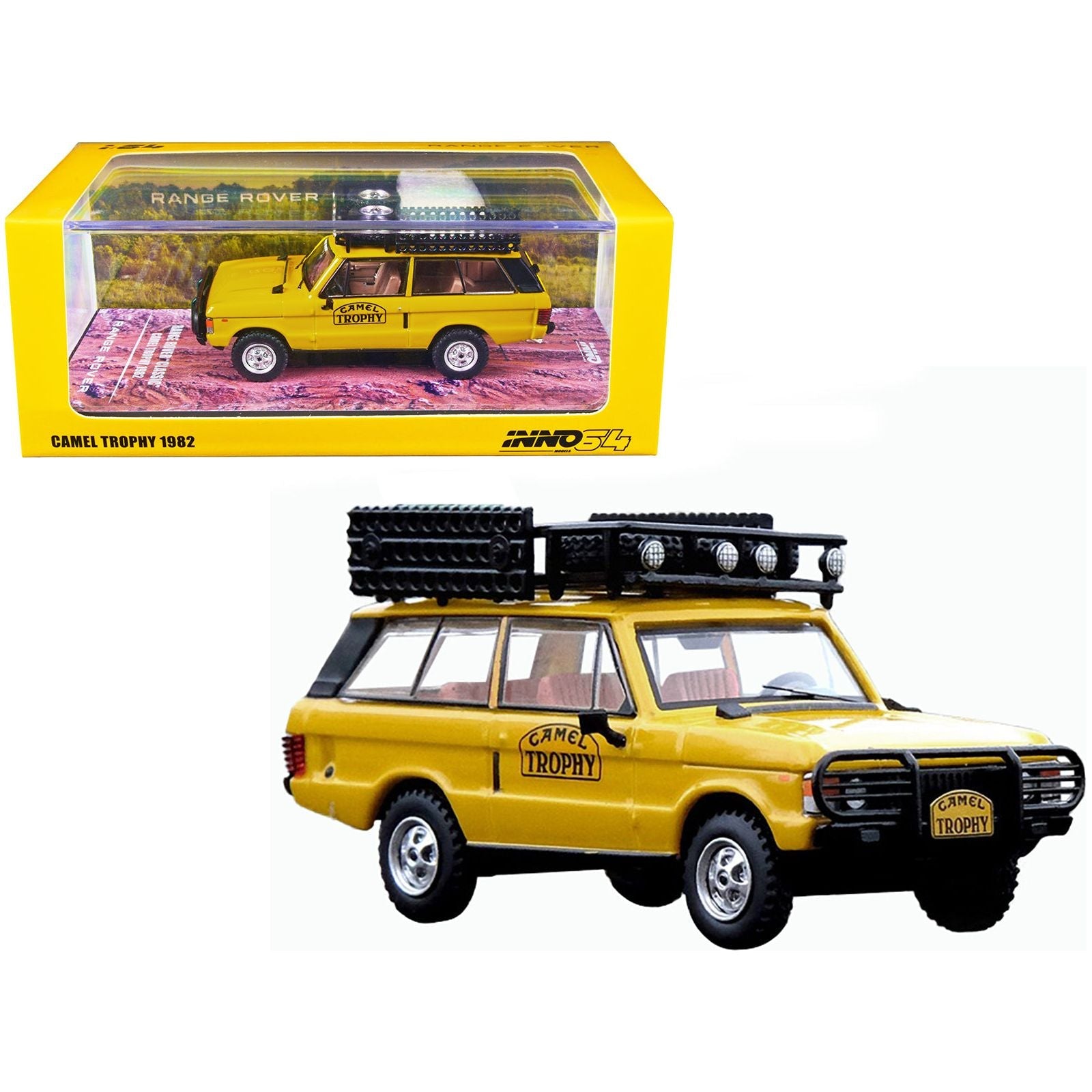 Land Rover Range Rover Classic "Camel Trophy 1982" Yellow with Roof Ra ...