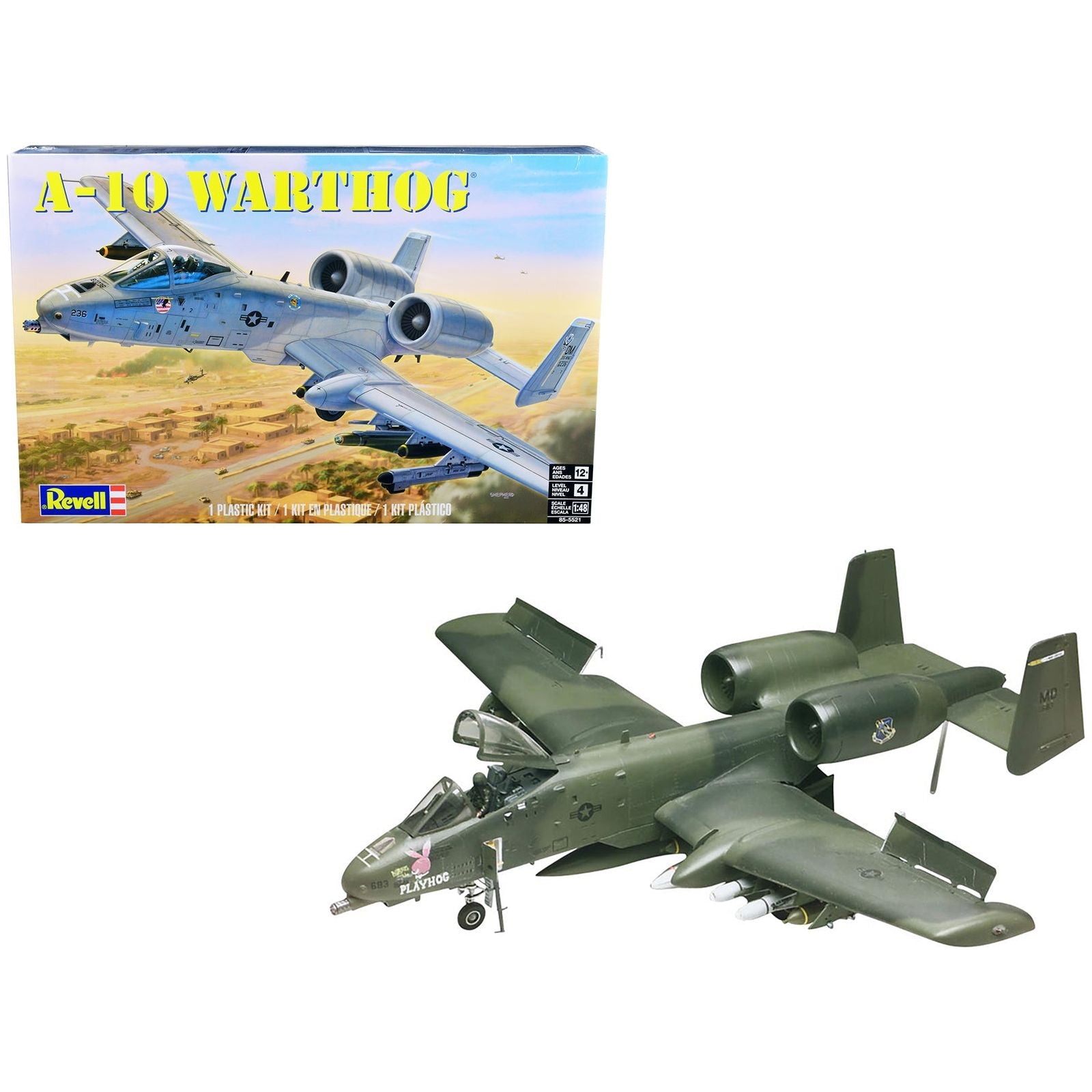 Level 4 Model Kit Fairchild Republic A-10 Warthog Aircraft 1/48 Scale