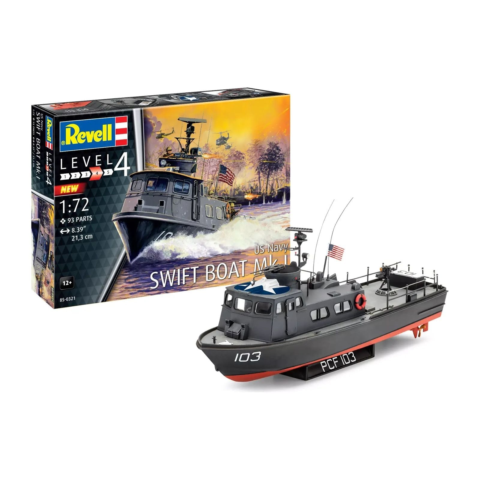 Level 4 Model Kit US Navy Swift Boat Mk.I 1/72 Scale Model by Revell