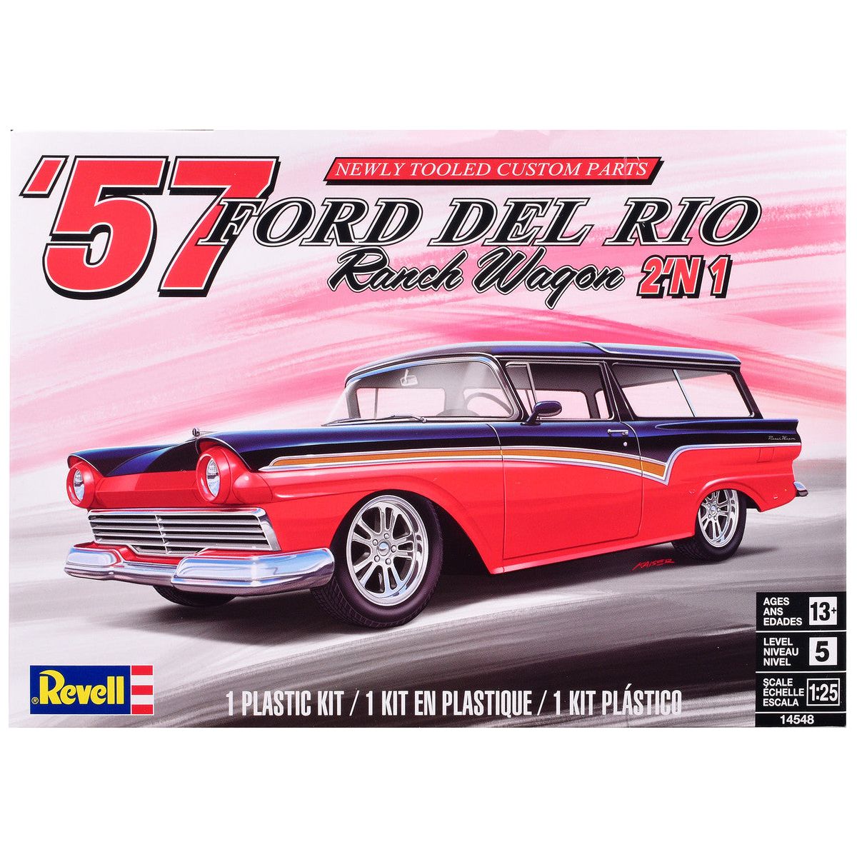 Level 5 Model Kit 1957 Ford Del Rio Ranch Wagon 2-in-1 Kit 1/25 Scale