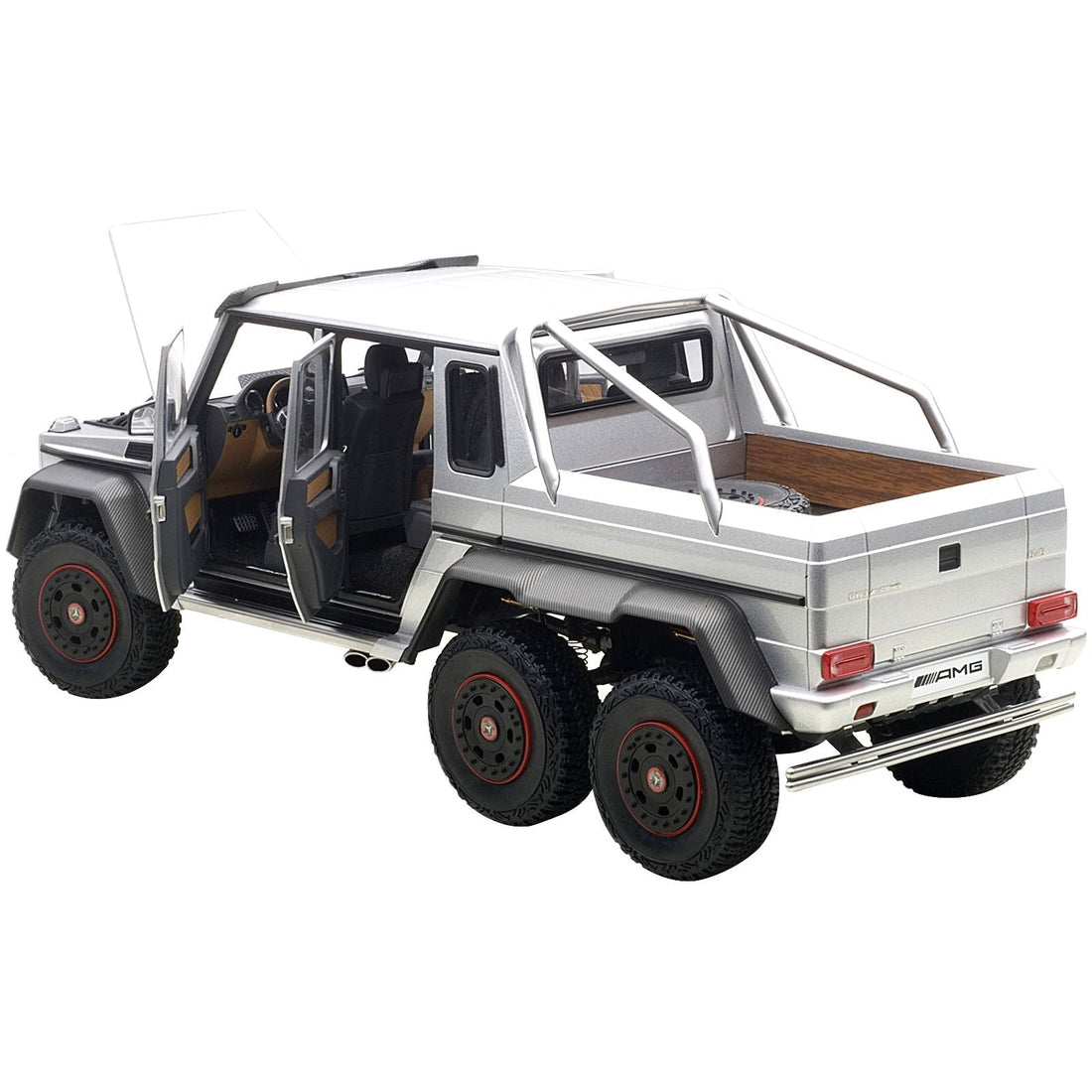 Mercedes G63 AMG 6X6 Silver 1/18 Model Car by Autoart