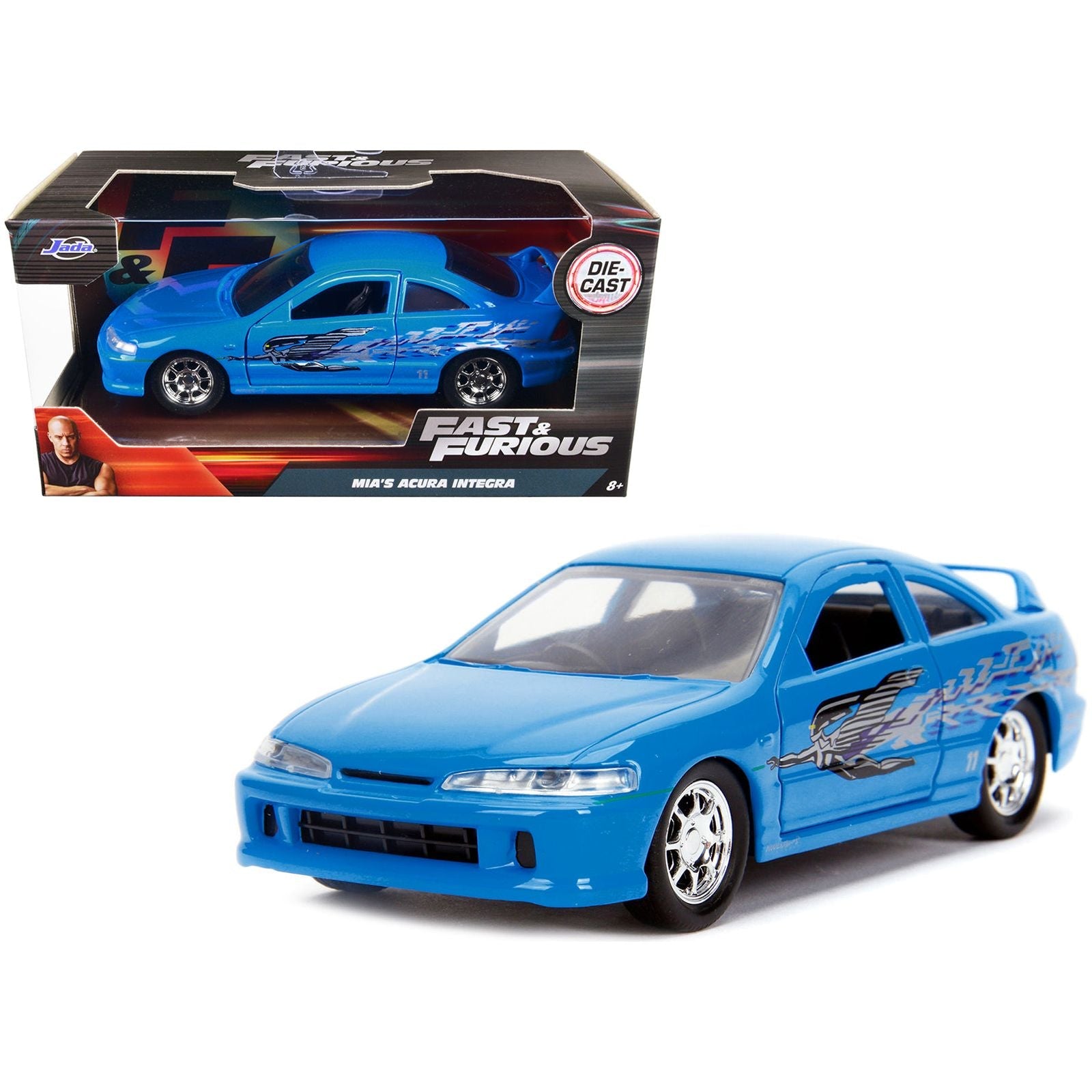 Mia's Acura Integra Light Blue with Graphics "Fast & Furious" Movie 1 ...