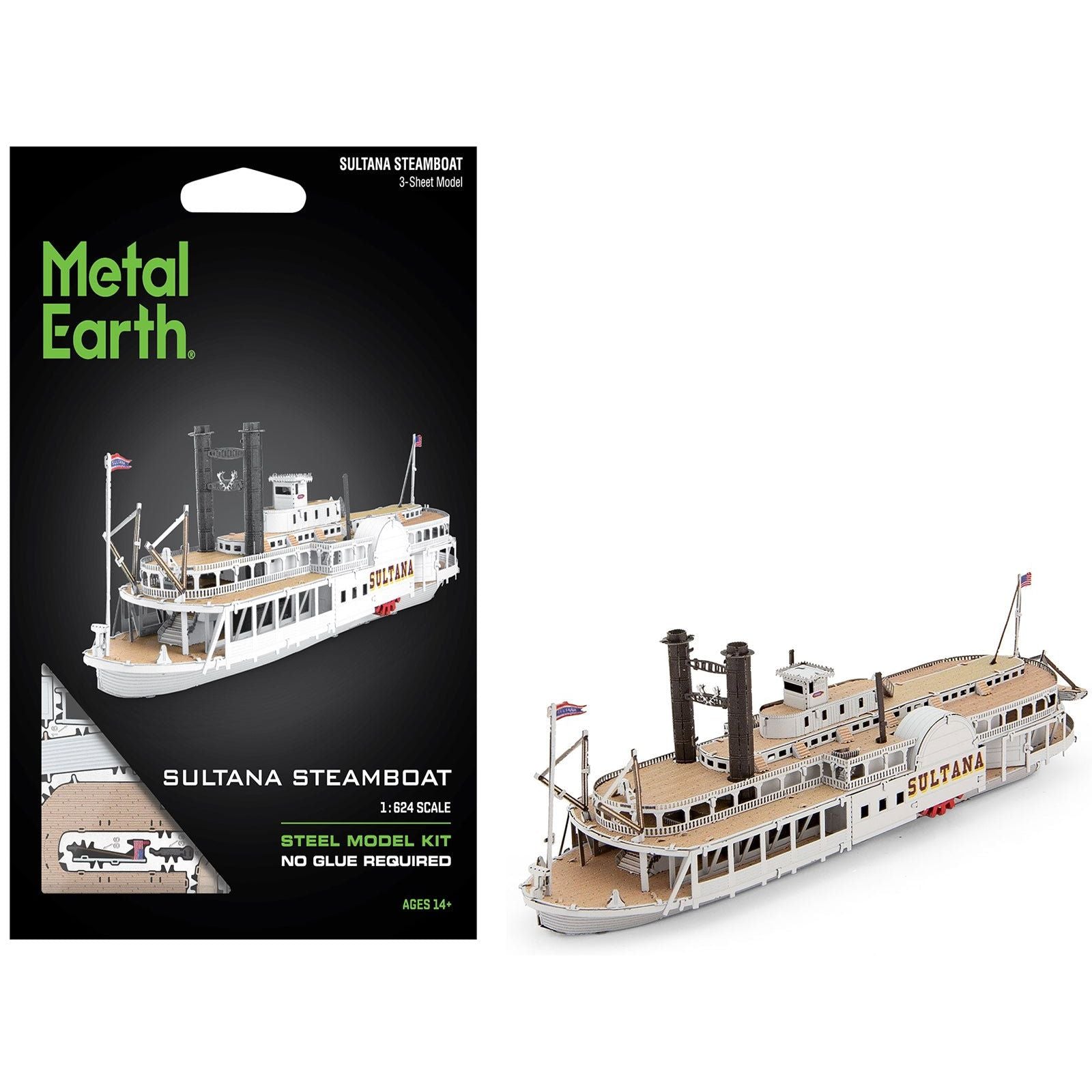 Model Kit Sultana Steamboat (Moderate Difficulty) Steel Model by Metal ...