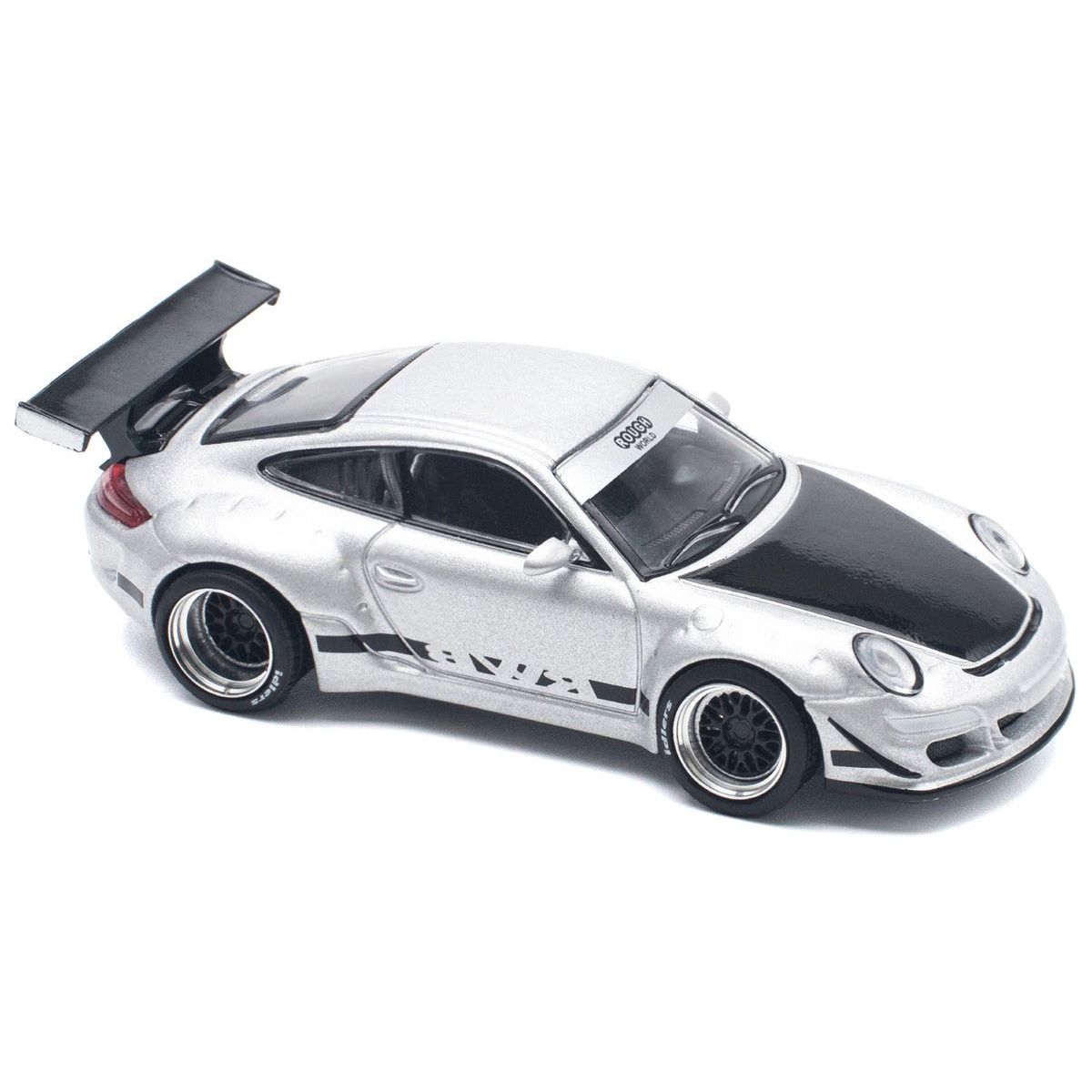 RWB 997 Silver Metallic with Black Stripes and Hood 1/64 Diecast Model ...