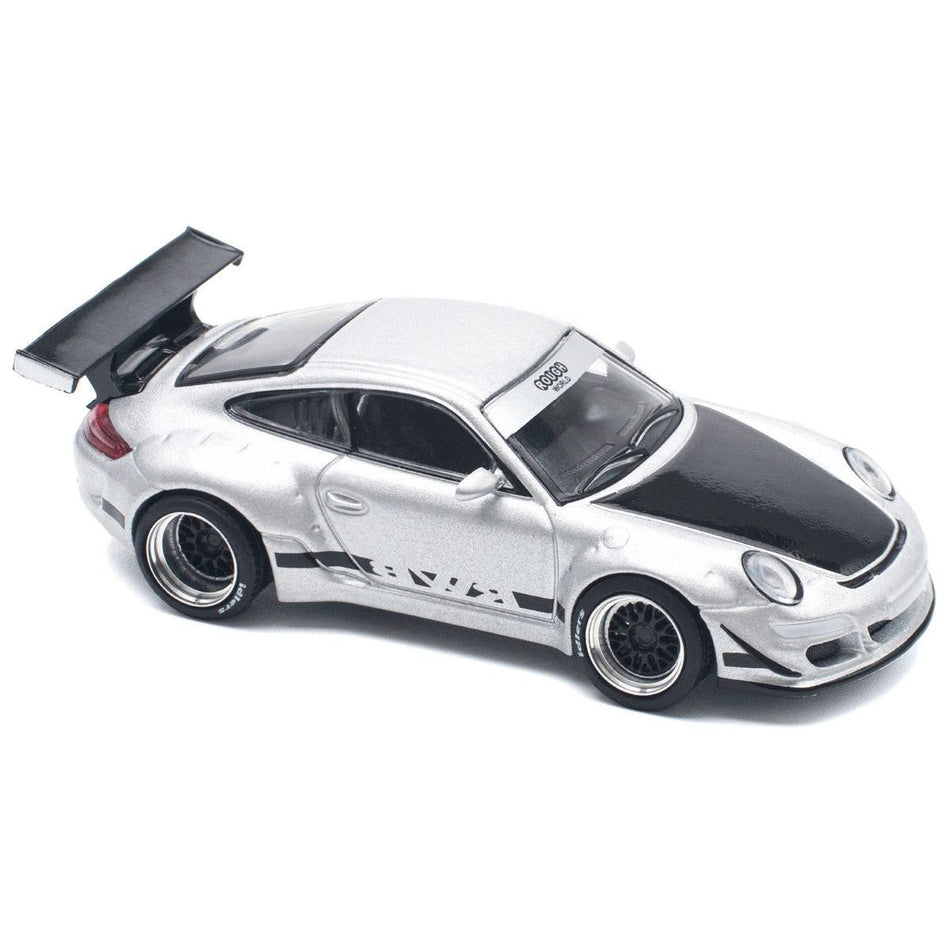 RWB 997 Silver Metallic with Black Stripes and Hood 1/64 Diecast Model