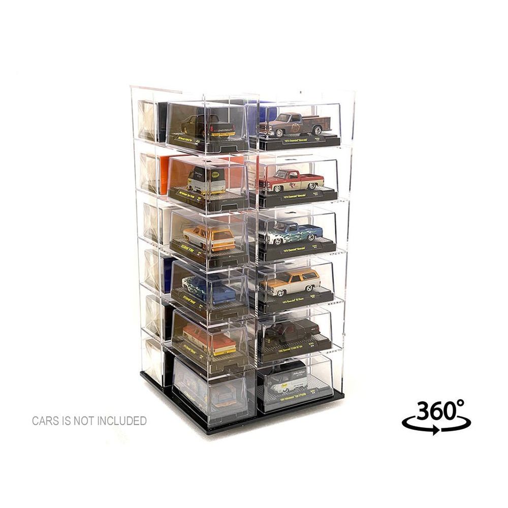 Large 24 Car Display Desktop Spinner with Cover "Mijo" for 1/64