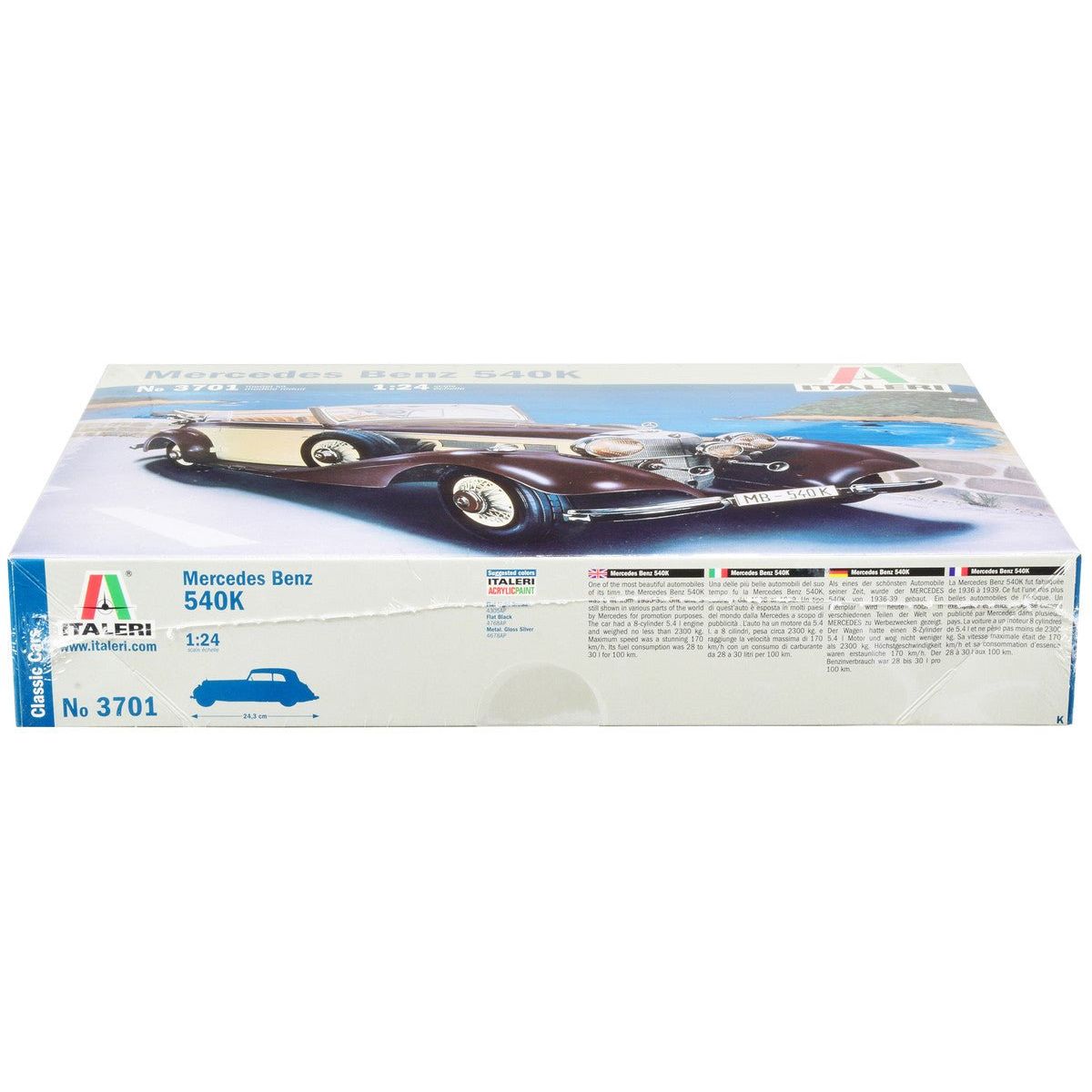 Skill 3 Model Kit Mercedes Benz 540K 1/24 Scale Model by Italeri ...