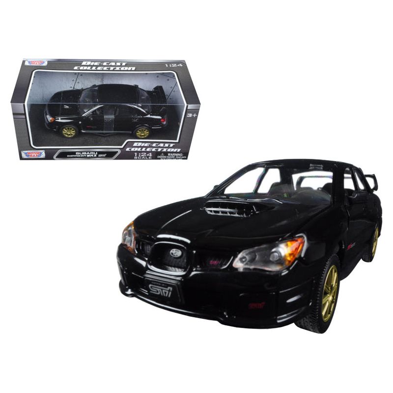Subaru Impreza WRX STi Black 1/24 Diecast Model Car by Motormax – ModelCars.com