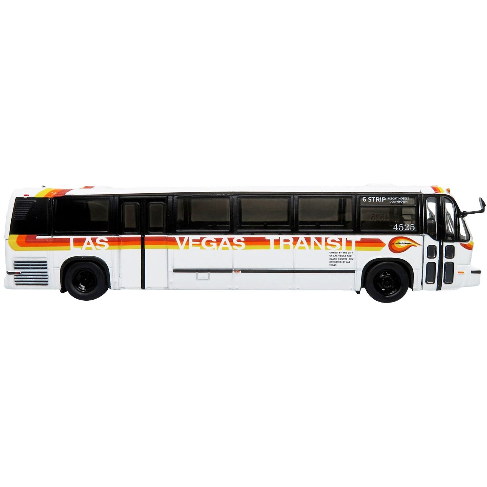 TMC RTS Transit Bus Las Vegas Transit "6 Strip" 1/87 Diecast Model