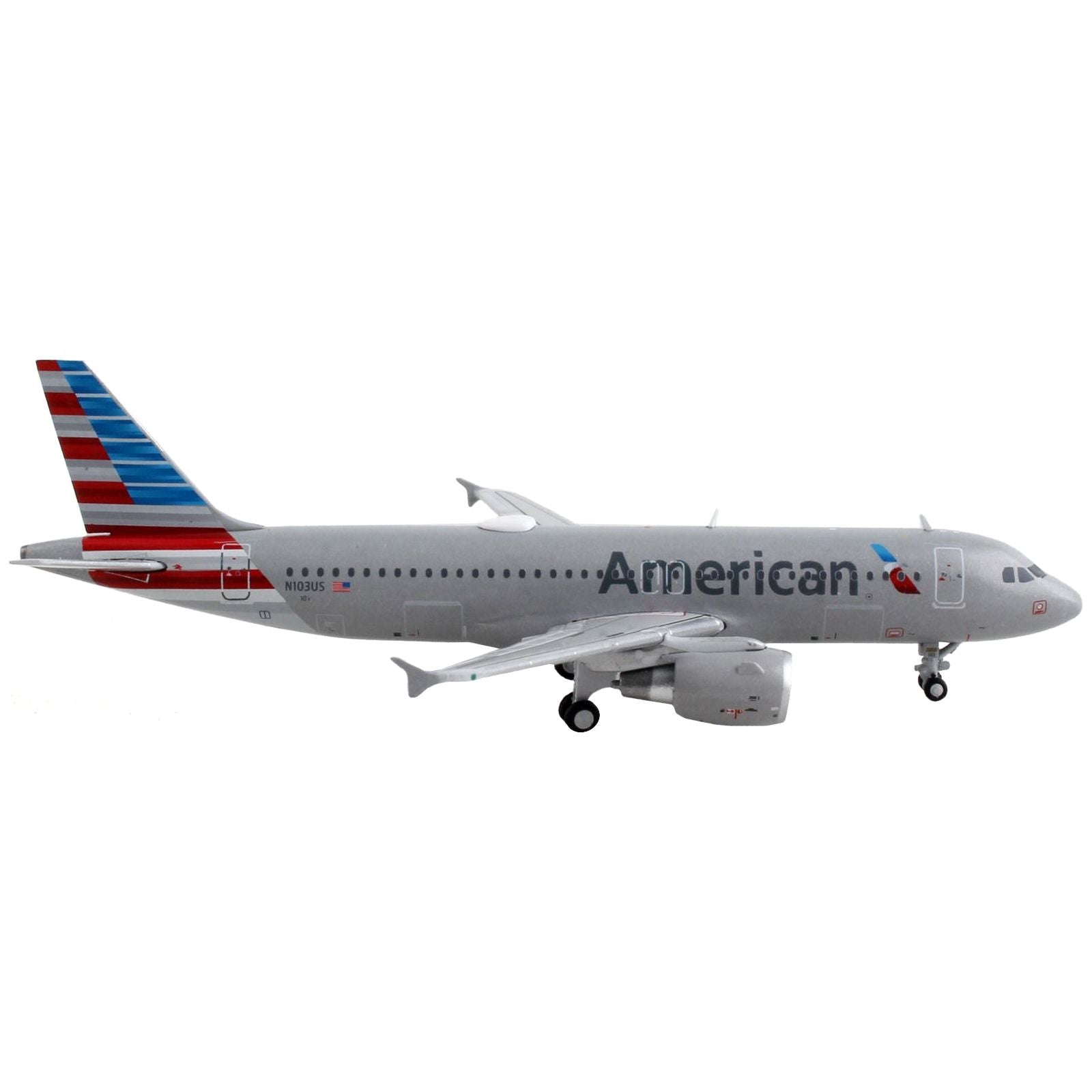 Airbus A320 Commercial Aircraft Gray 1/400 Diecast Model Airplane