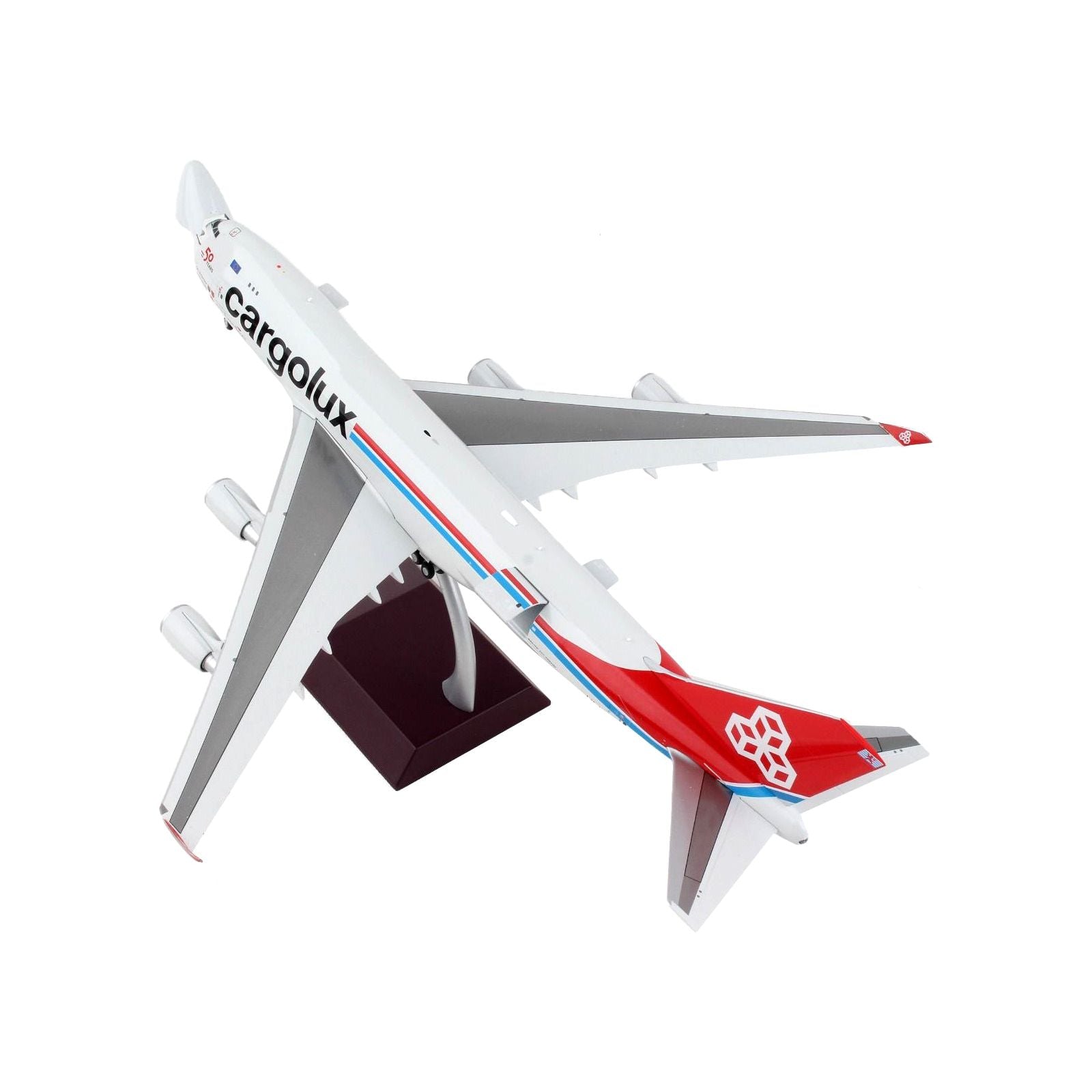 Boeing 747-400F Commercial Aircraft Gray with Red Tail 1/200 Diecast